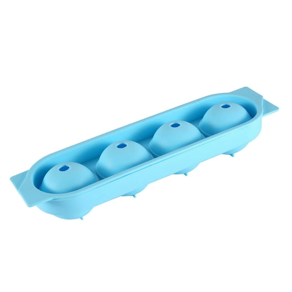 Food-Grade Silicone Spherical Ice Mold Box – 4-Grid Large 5cm Ice Ball ...