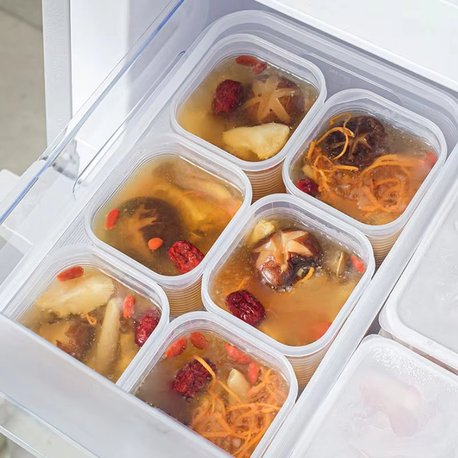 Food Grade Soup Container, Refrigerator Freezer Storage Box for Broth ...