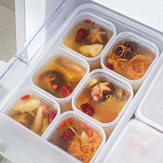 Food Grade Soup Container, Refrigerator Freezer Storage Box for Broth ...