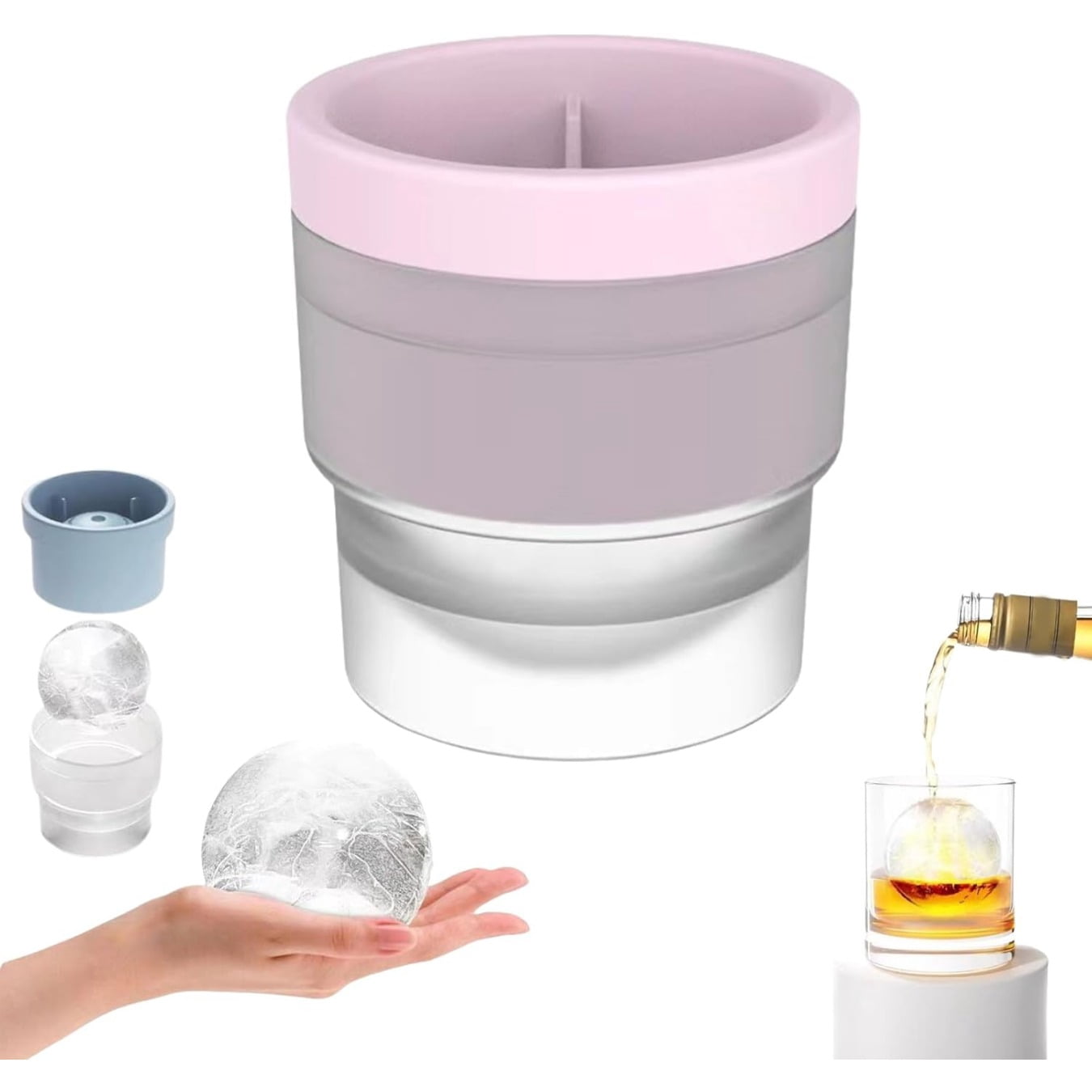 Food Grade Stackable Slow Melting DIY Ice Ball for Cocktail Whiskey ...