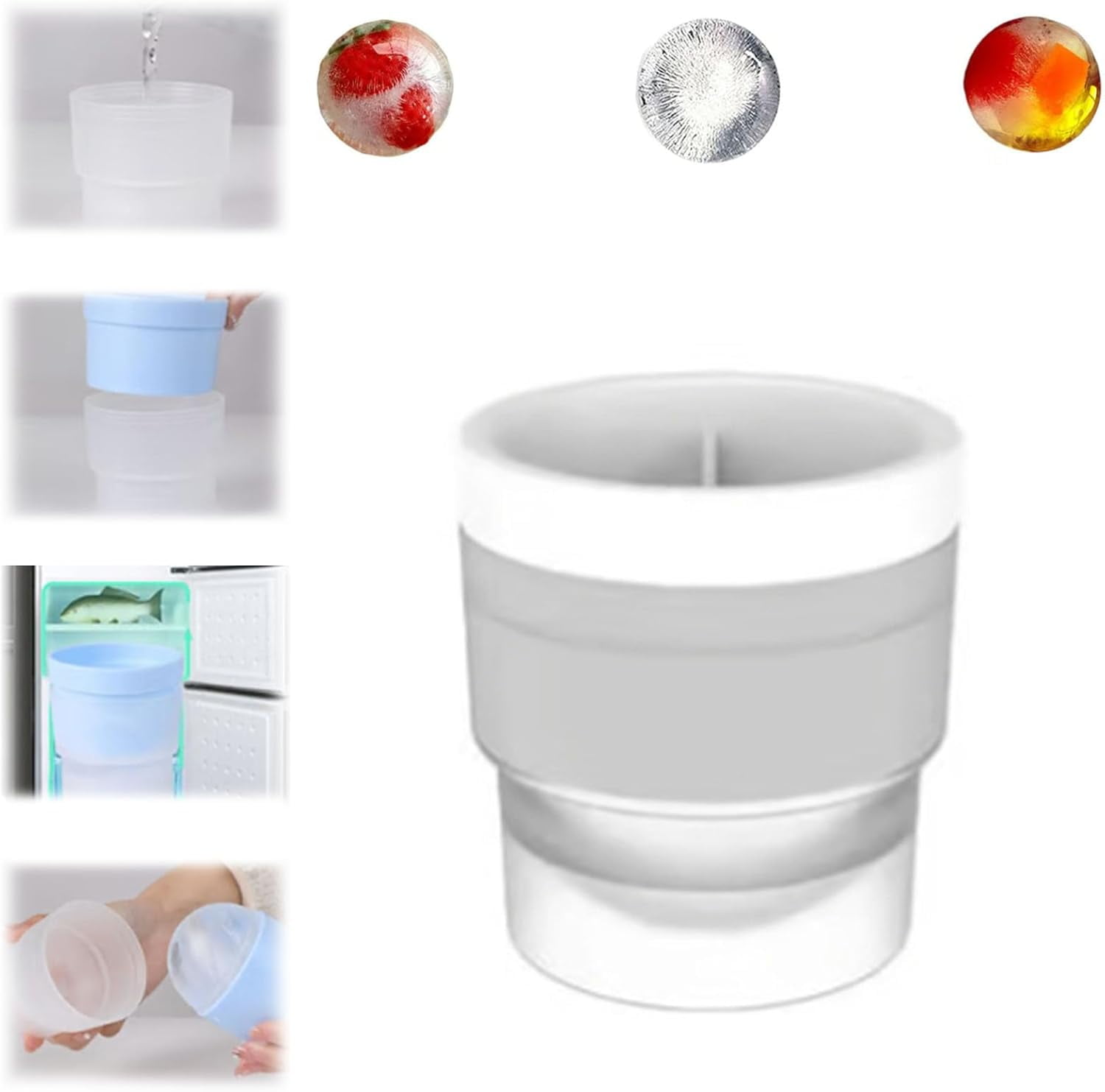 Food Grade Stackable Slow Melting DIY Ice Ball For Cocktail Whiskey ...