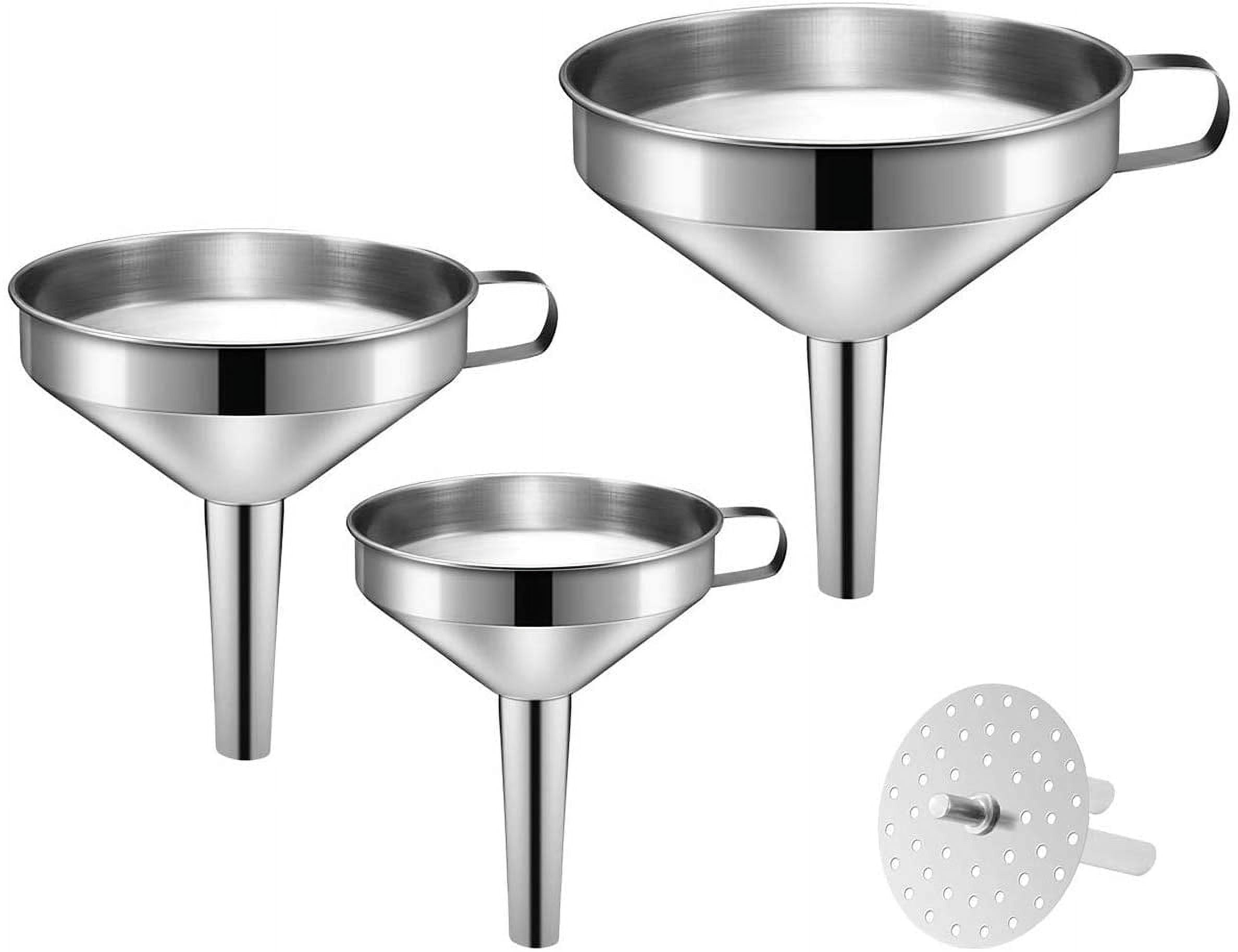 Food Grade Stainless Steel Kitchen Funnel with a Strainer Filter for ...