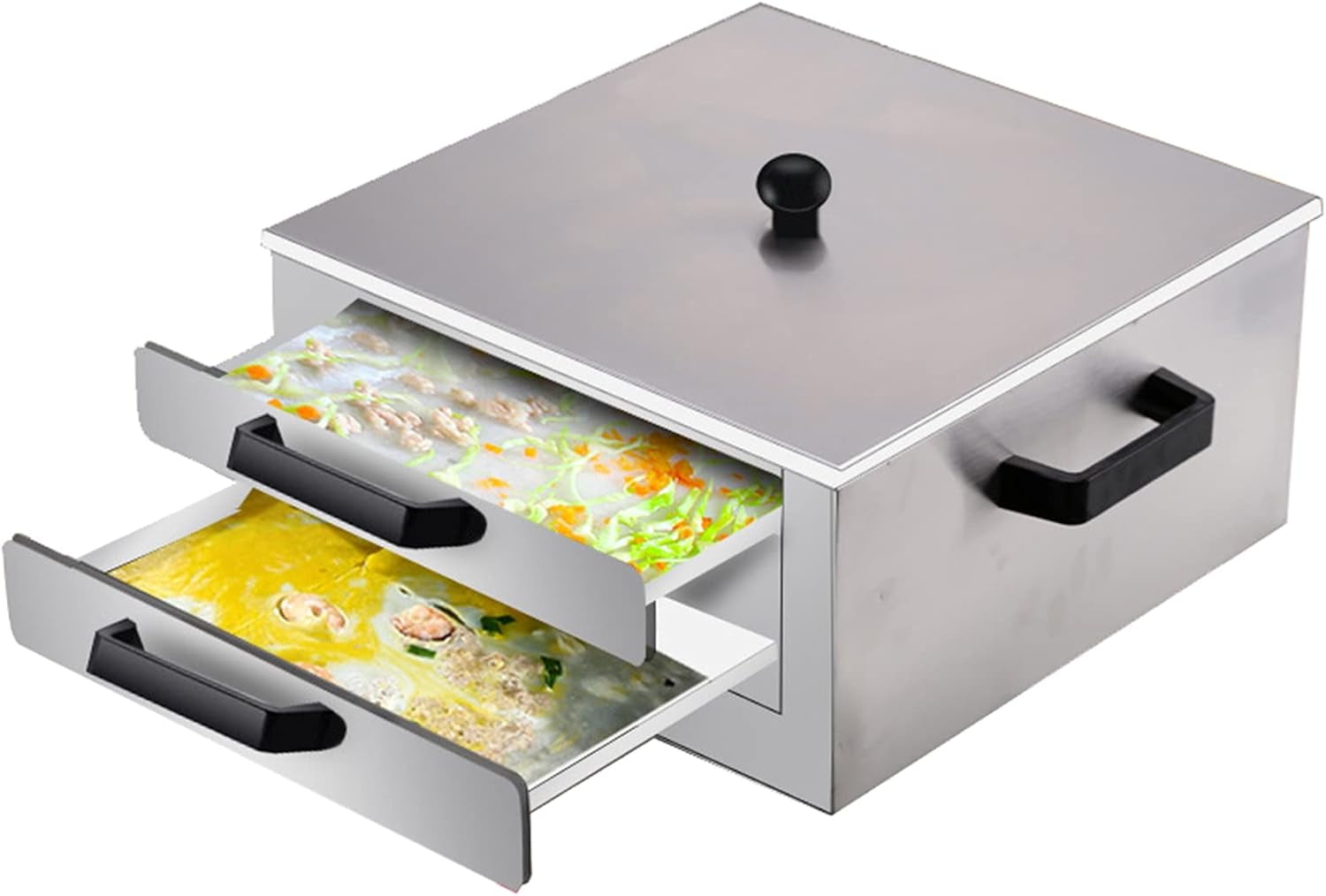 Food-Grade Stainless Steel Rice Noodles Steamer - 2-Layer Rice Noodle ...