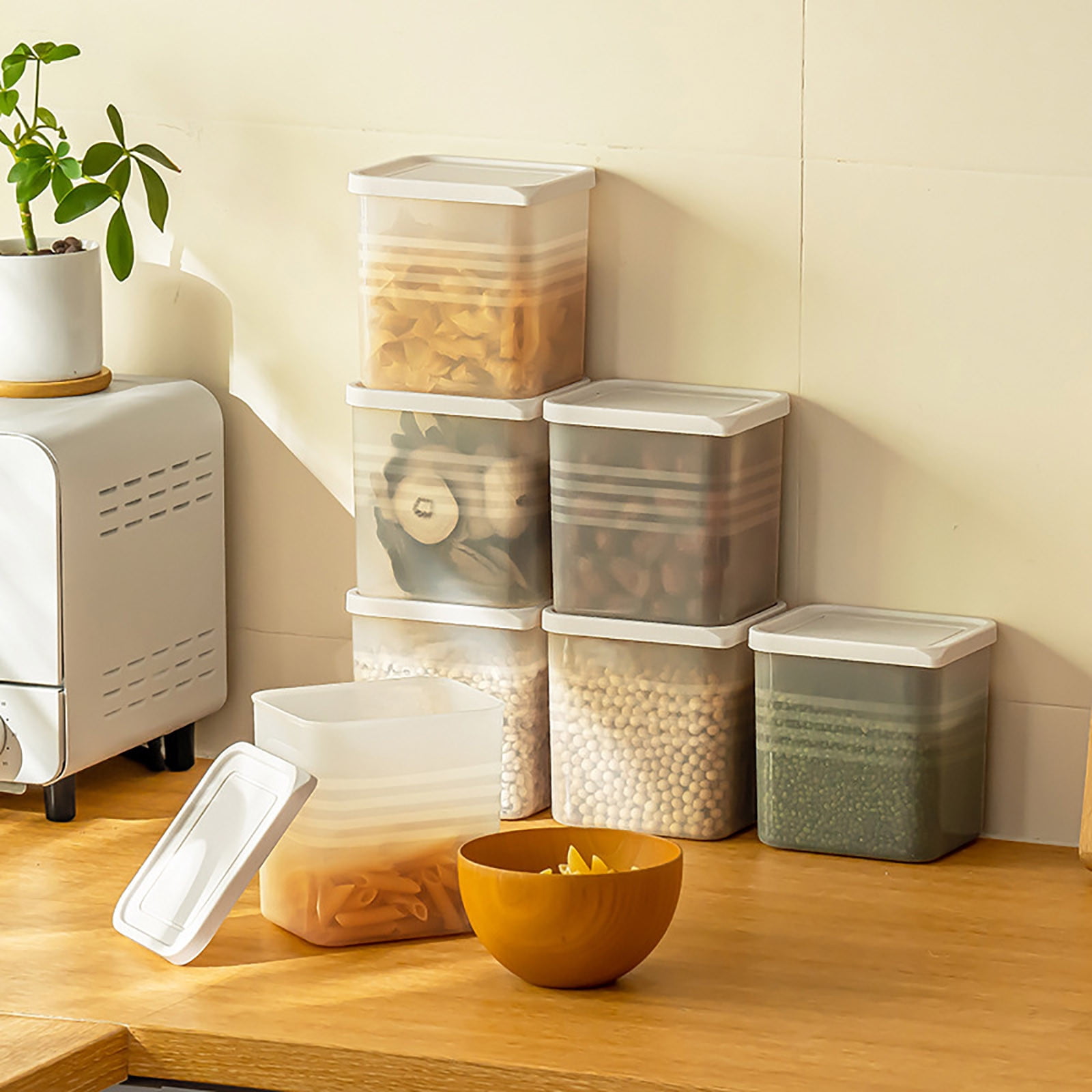 Food Grade Storage Box, Clear Plastic Refrigerator Container, Locking ...