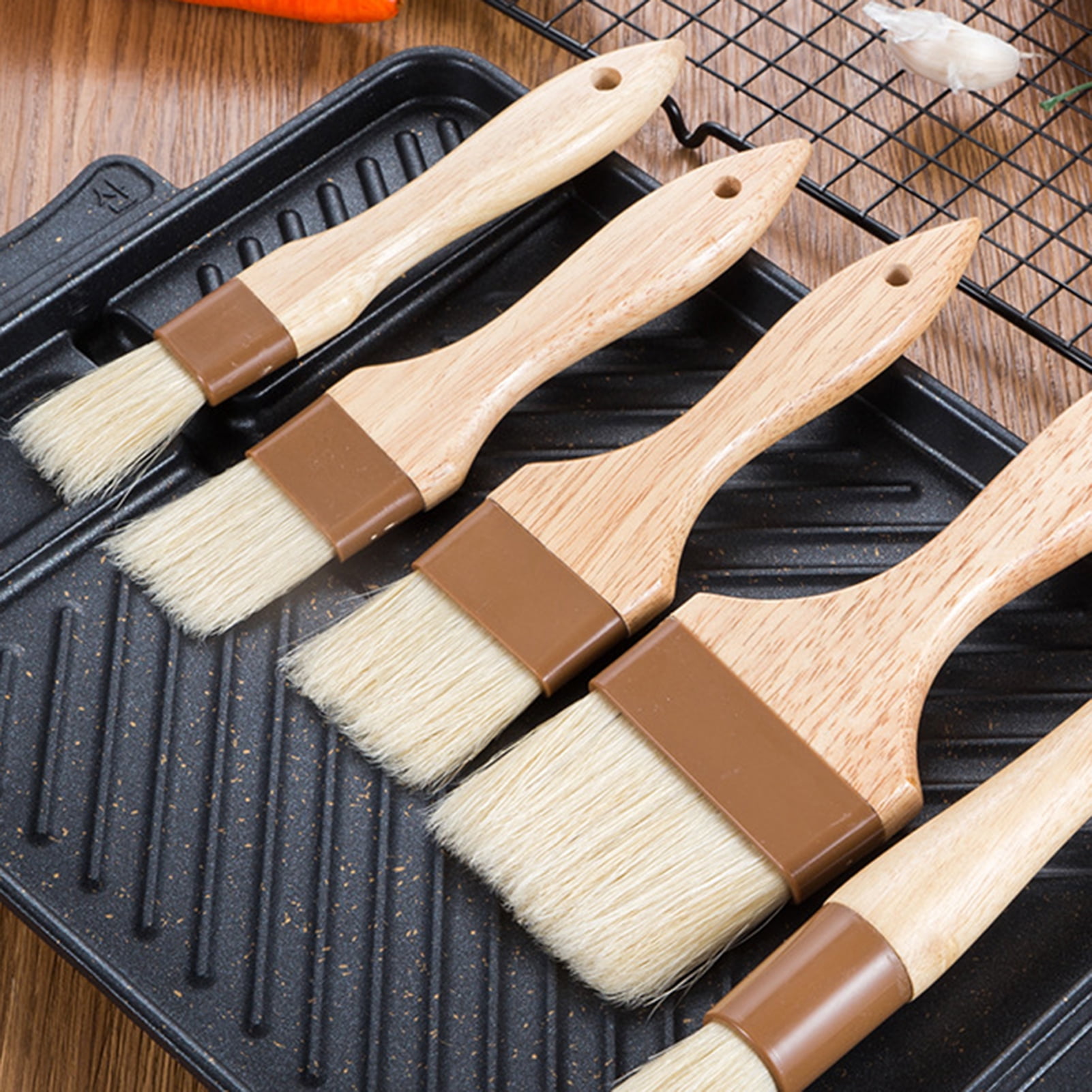 Food-Grade Wooden Handle BBQ Brush - High-Temperature Resistant ...