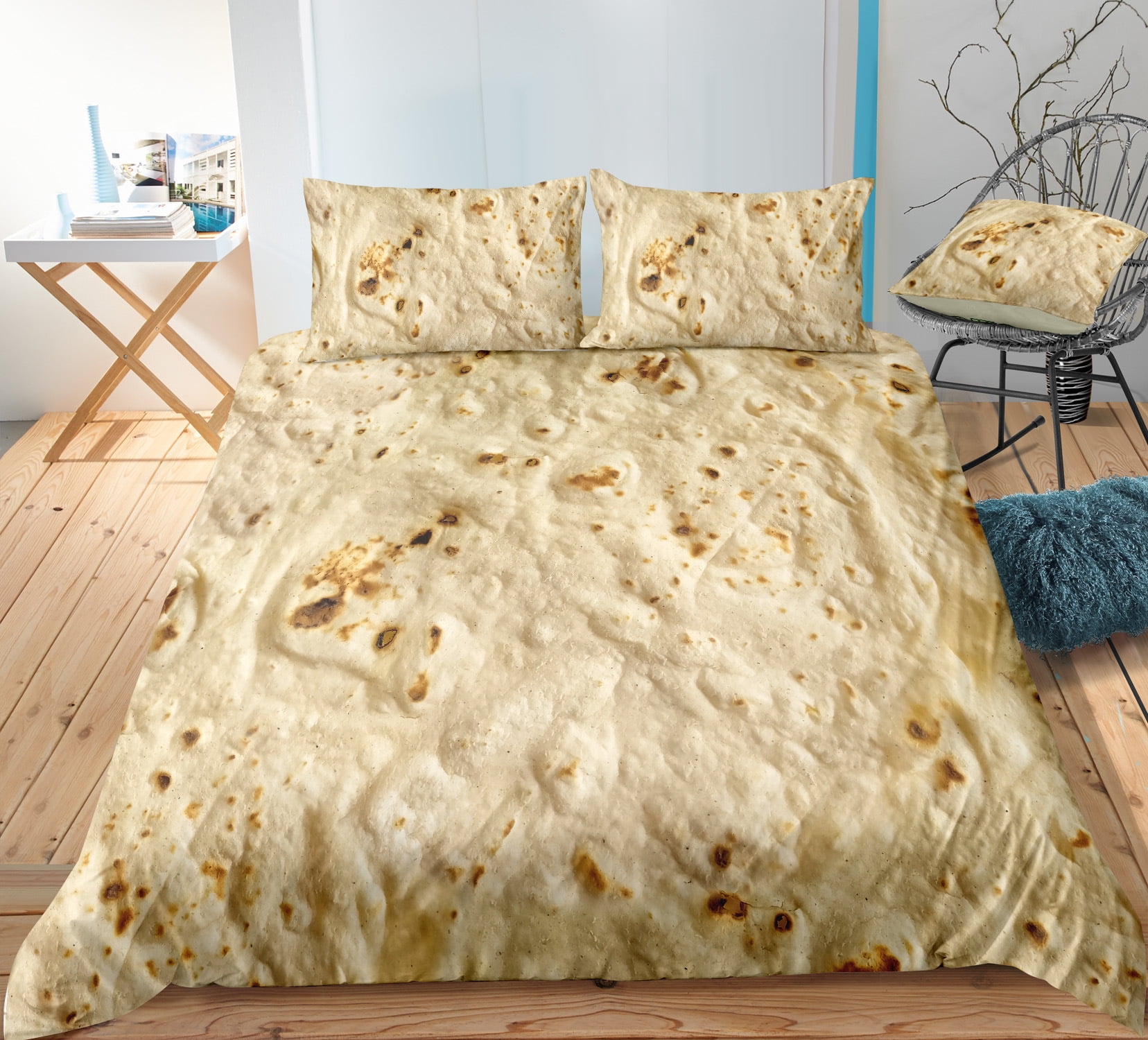 Food Hamburger Print Duvet Cover Set King/ Size Fast Food Bedding Set ...