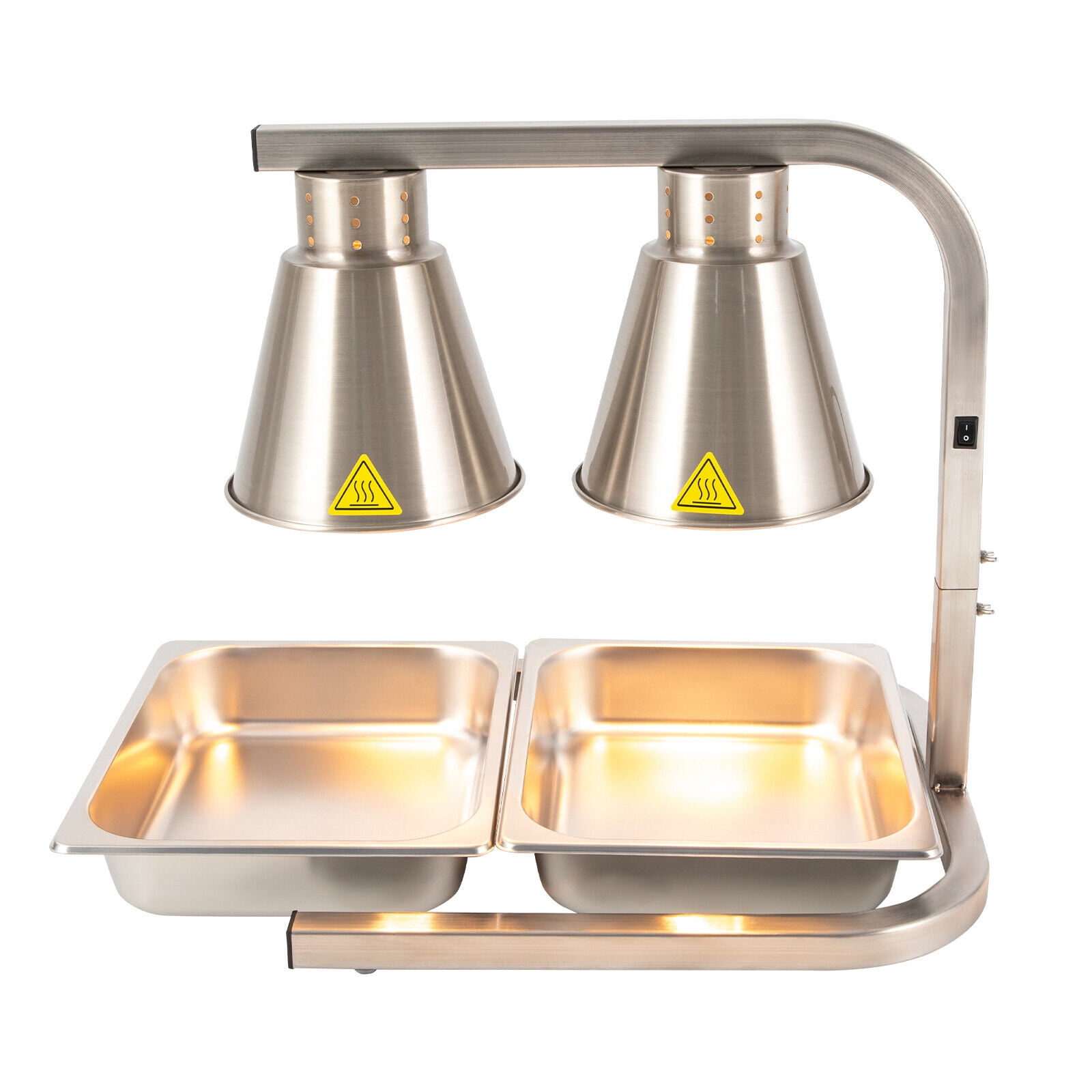 Food Heat 250W Lamp,Dual Head Food Warmer,Stainless Steel Food Heater ...