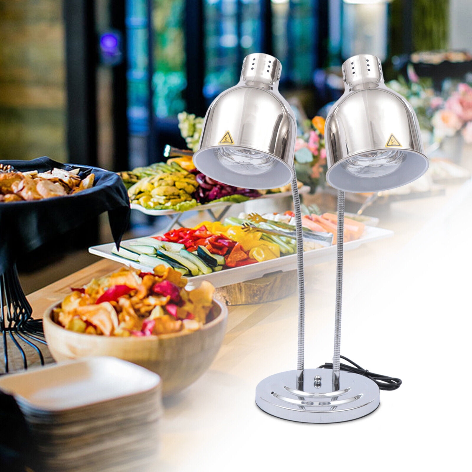 Food Heat Lamps with Dual 250w Bulbs Food Warmer Lights Food Heating ...