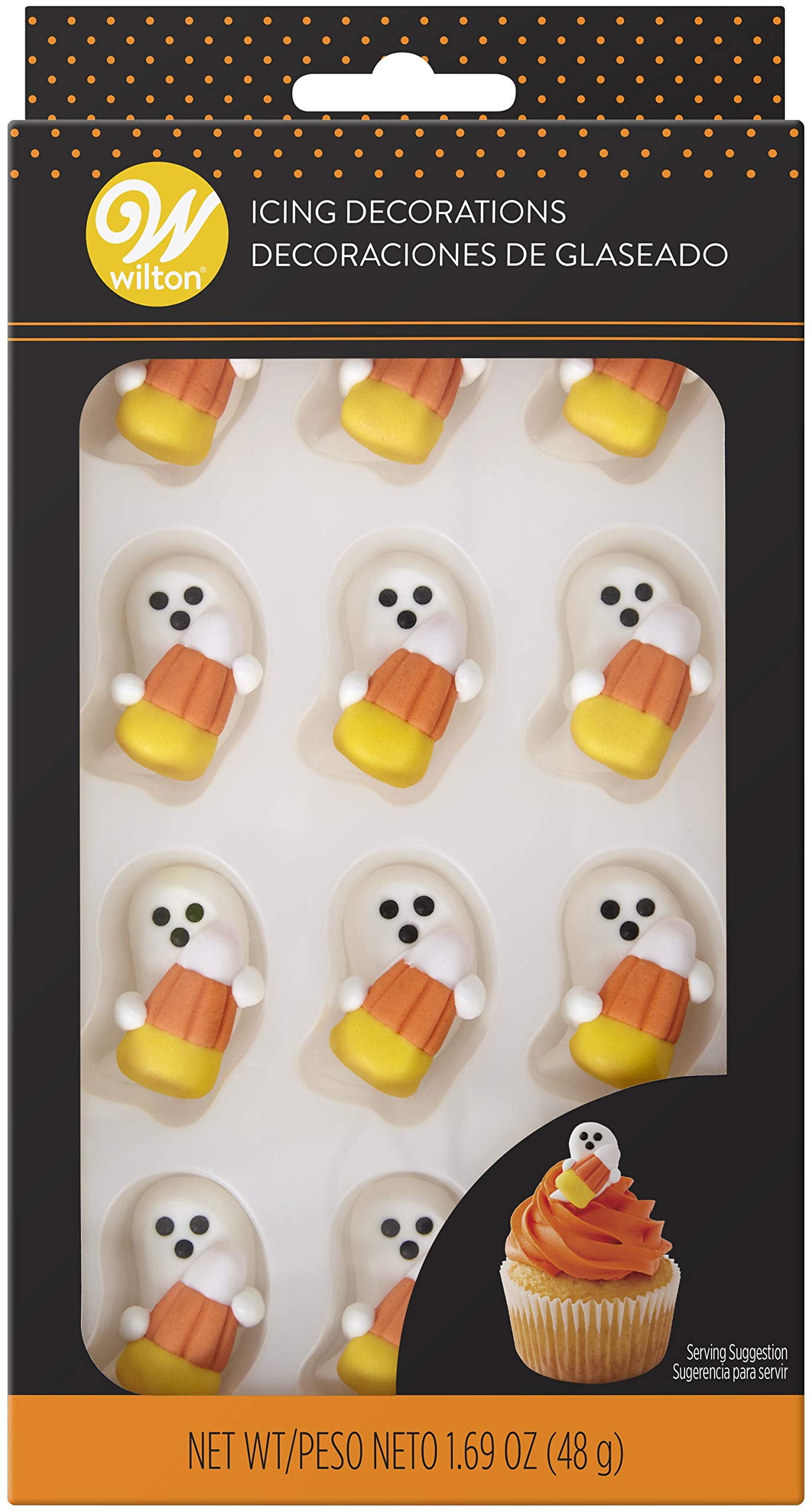 Food Items Royal Icing Decor Cndy, Ghost With Candy Corn - Walmart.com