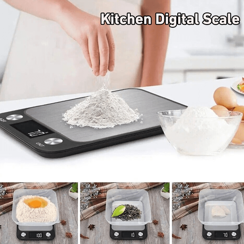 Food Kitchen Digital Scale 15Kg/1g Coffee Electronic Scales USB ...
