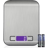 Food Kitchen Scale, Weight Grams and Oz, LED Backlit Display, Stainless ...