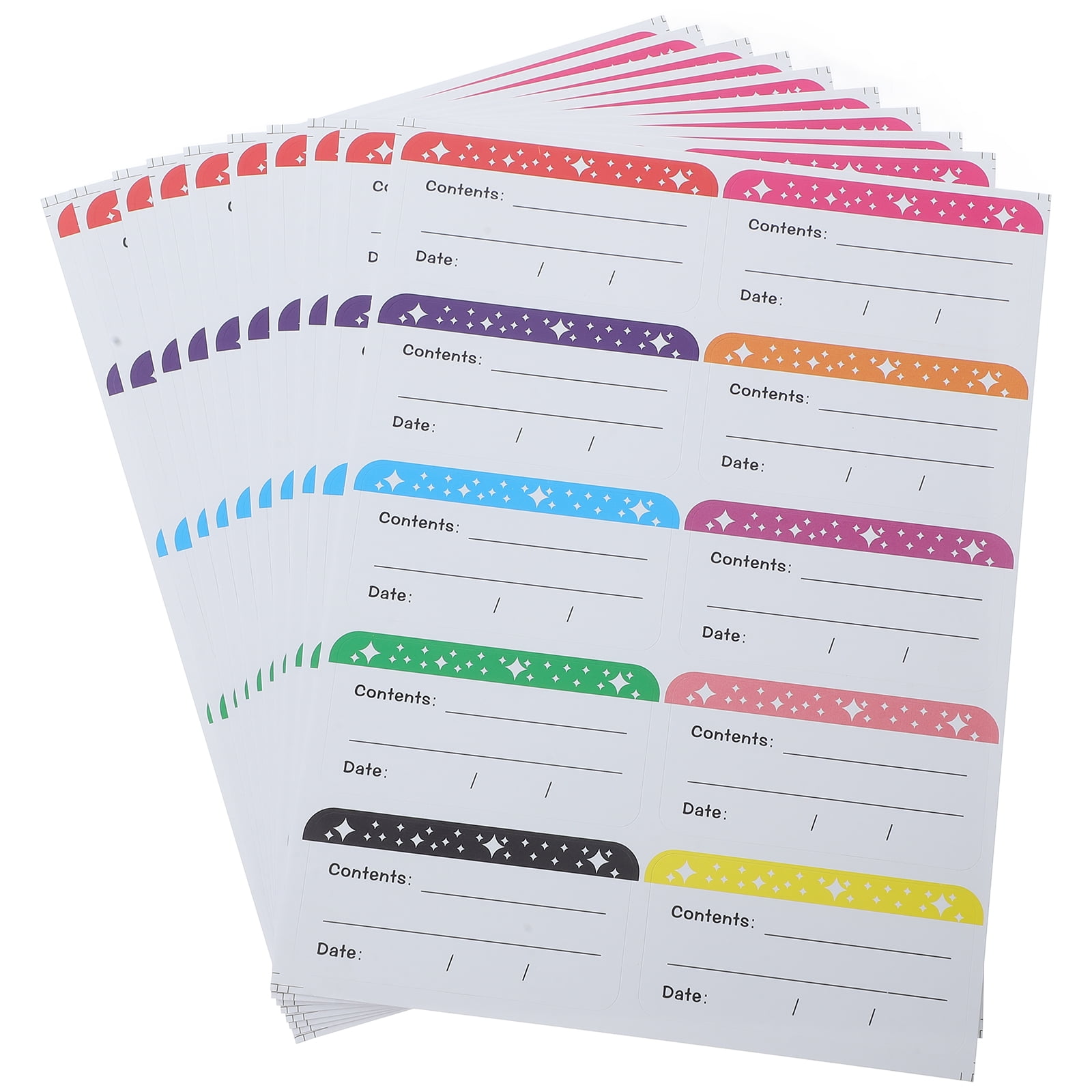 Food Labels,50 Sheets Kitchen Pantry Labels Refrigerator Stickers Food ...