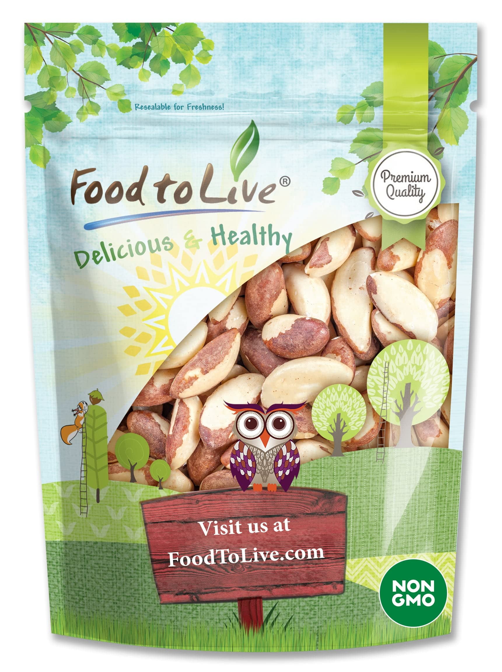 Food to Live - MMF7 Raw Brazil Nuts, 4 Pound Non-GMO Verified, Raw ...
