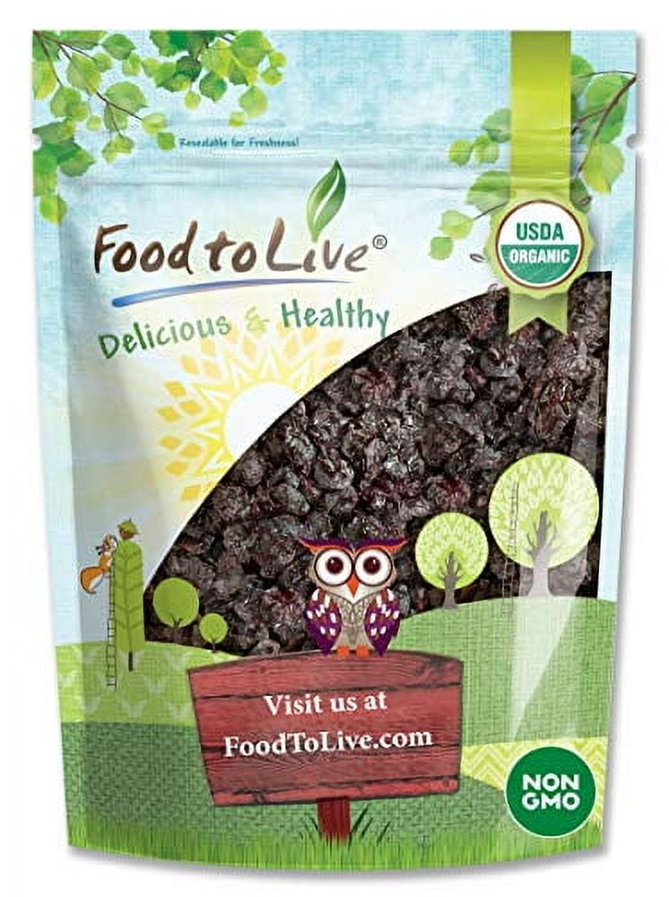 Food to Live Organic Dried Sour Cherries, 1 Pound - Pitted Cherry Fruit ...