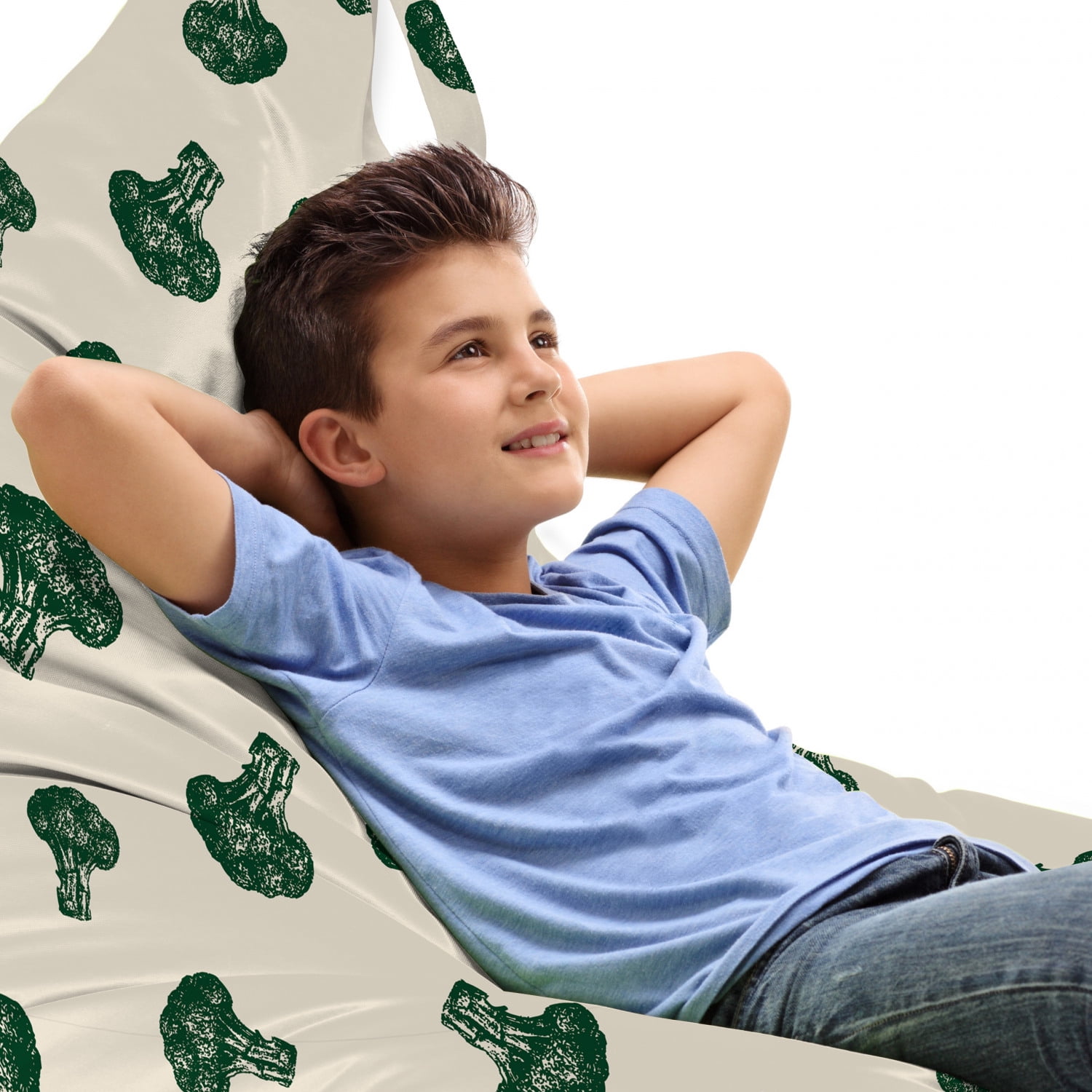 Food Lounger Chair Bag, Organic Broccoli Plants Cooking Healthy Diet ...