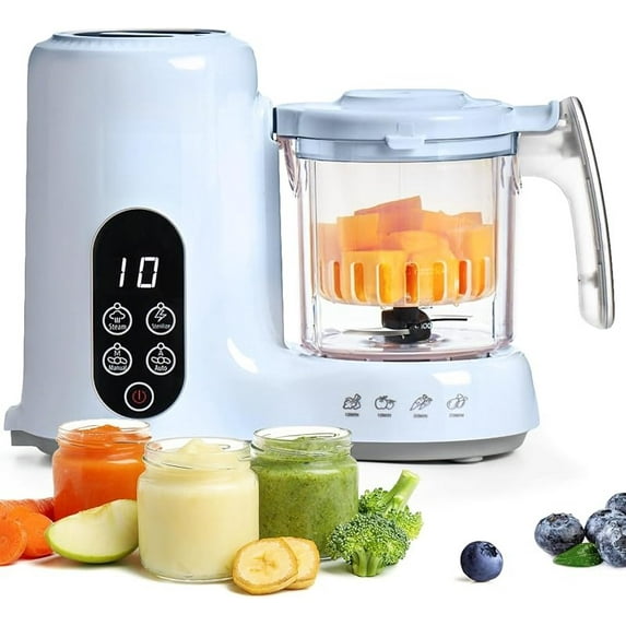 Food Maker with Steam Basket, 2-in-1 Food Processor Steamer & Blender ...