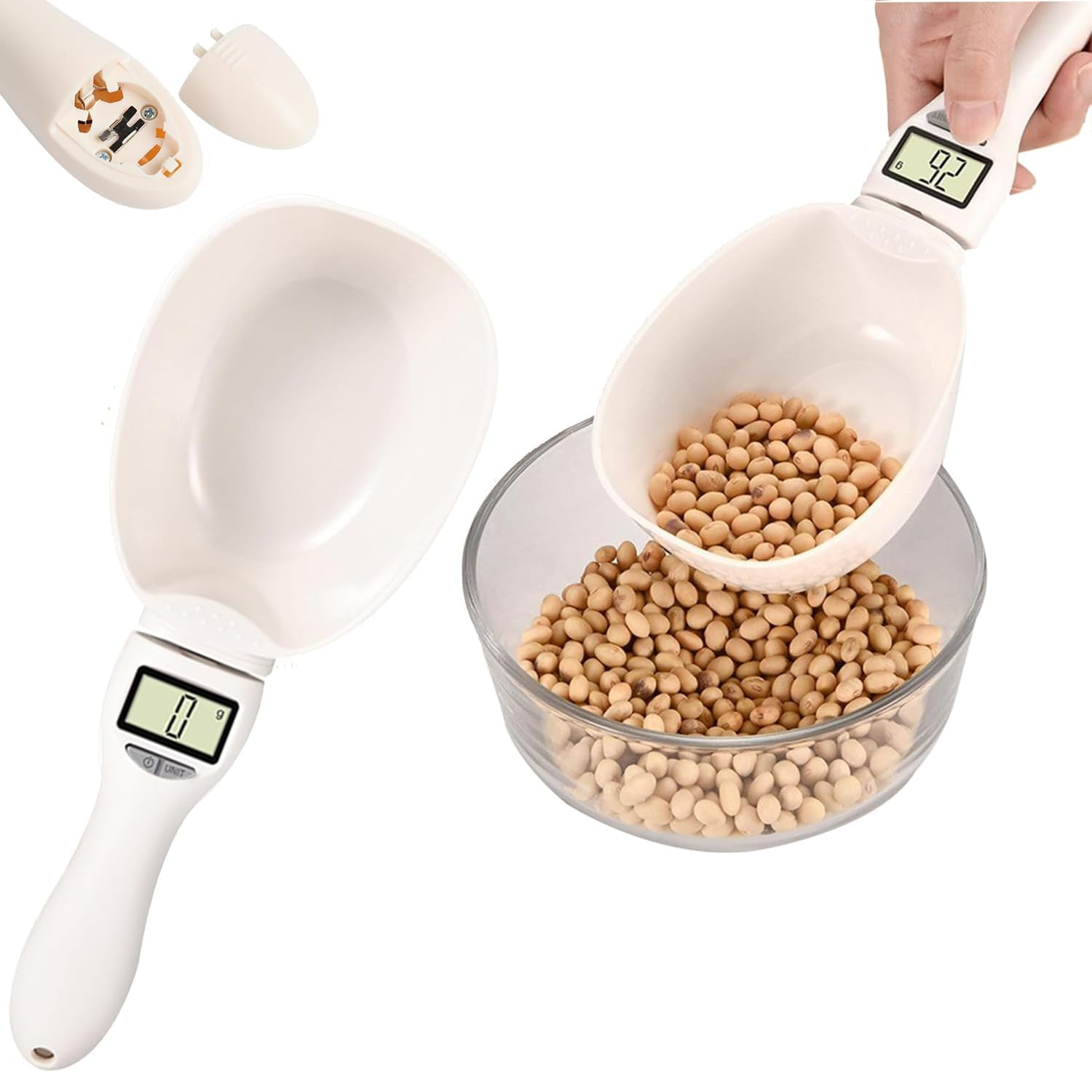 Food Measuring Scoop Scale, Digital Measuring Weighing Spoon Scale 800g ...