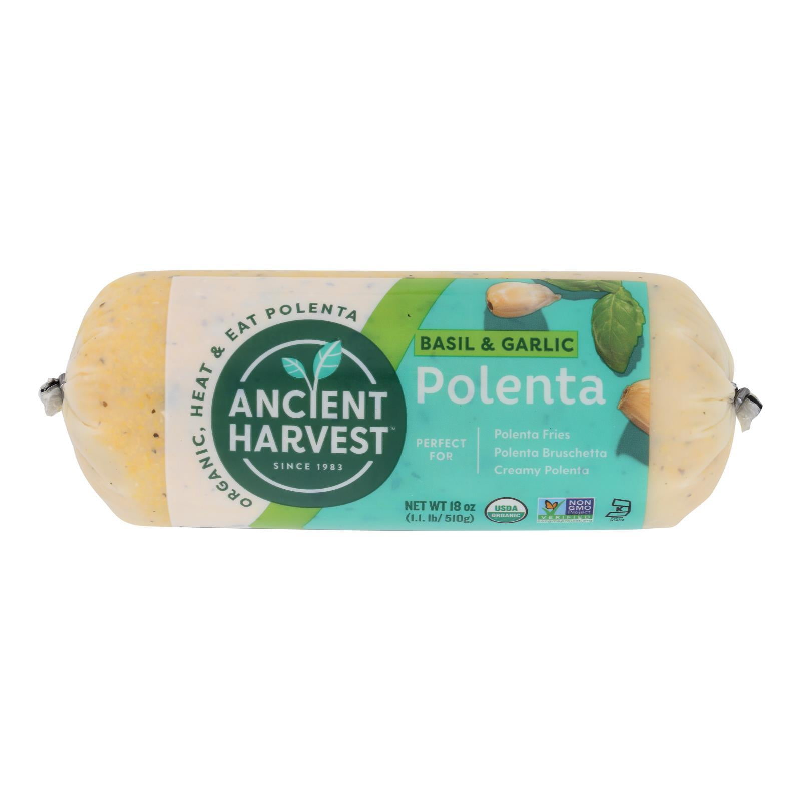 Food Merchants Organic Polenta - Basil Garlic - Case of 12 - 18 oz ...