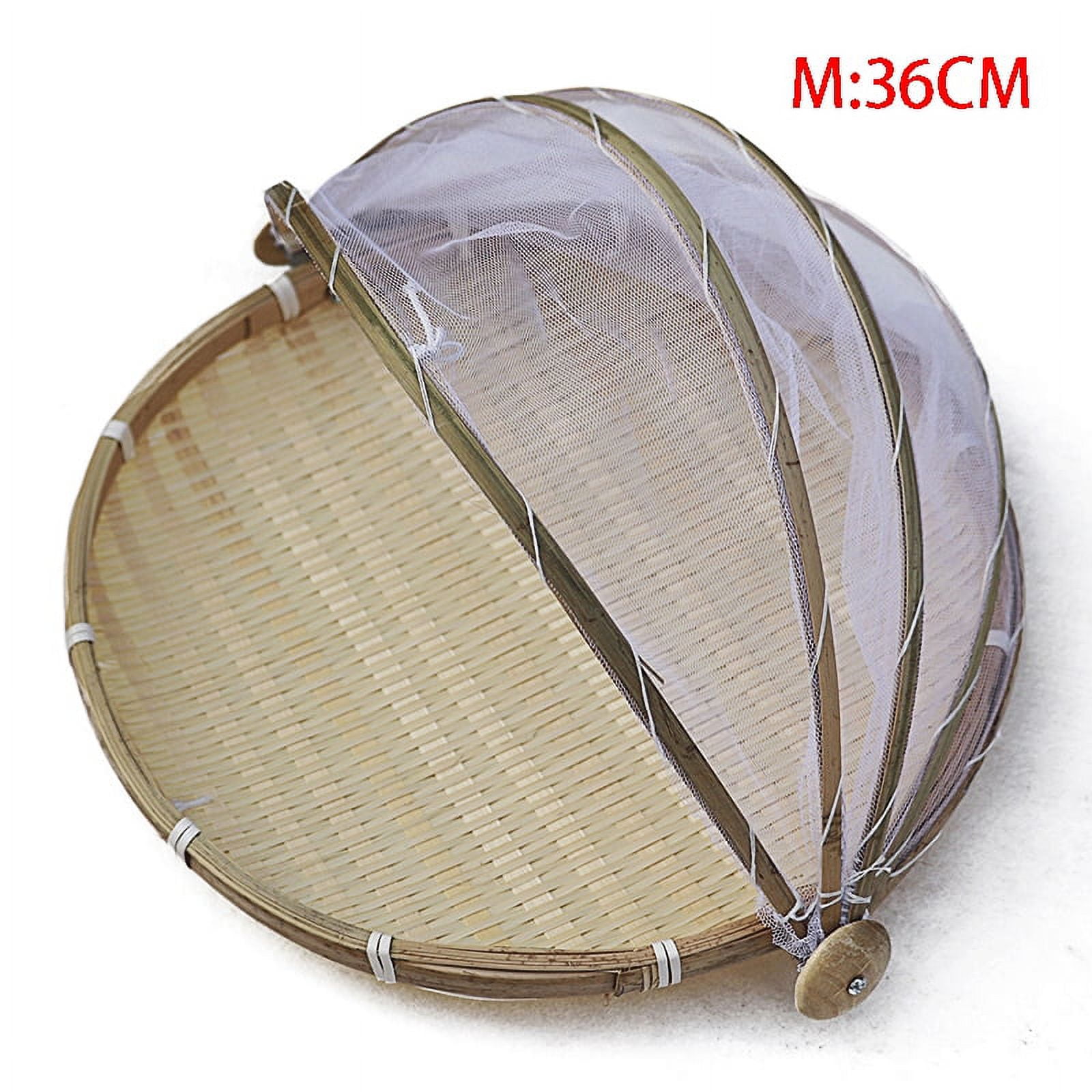 Food Net Cover Storage Basket Hand-Woven Tent Basket Tray Fruit ...