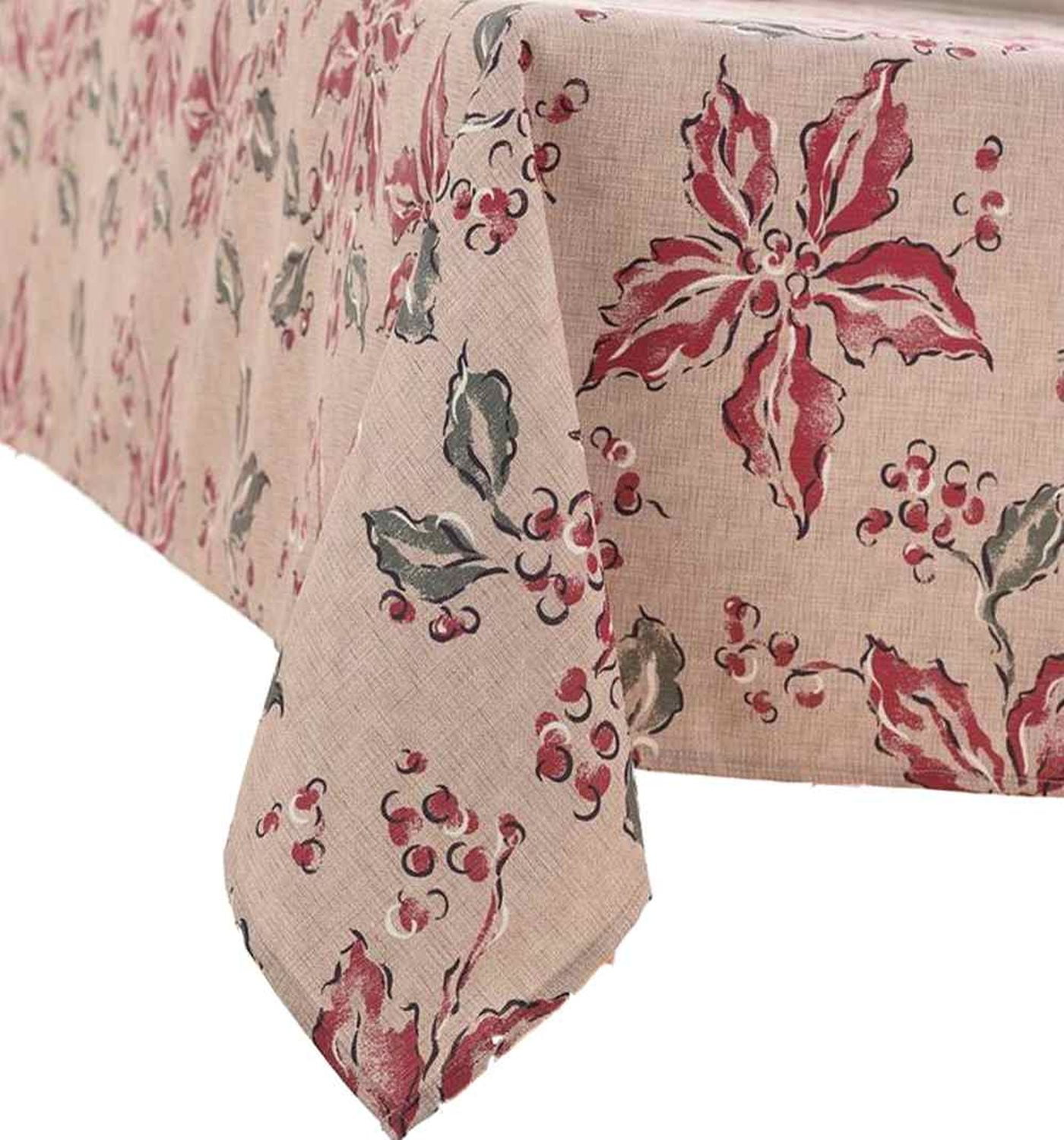 Food Network Ribbed Winter Garden Floral Tablecloth Fabric Table Cloth ...