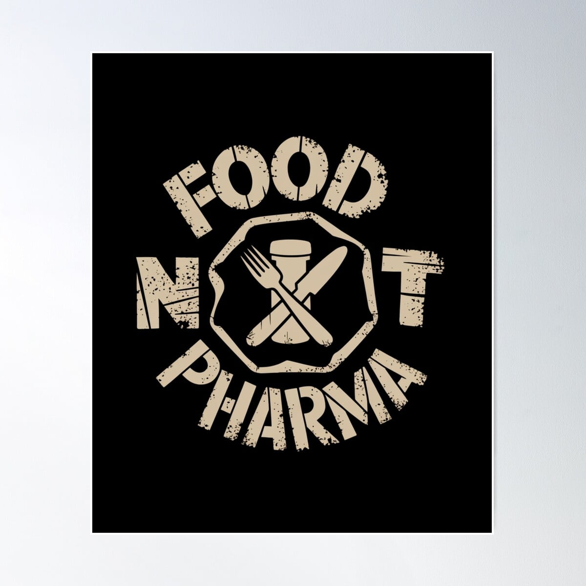 Food Not Pharma Poster Wall Art, Modern Wall Decor For Living Room ...