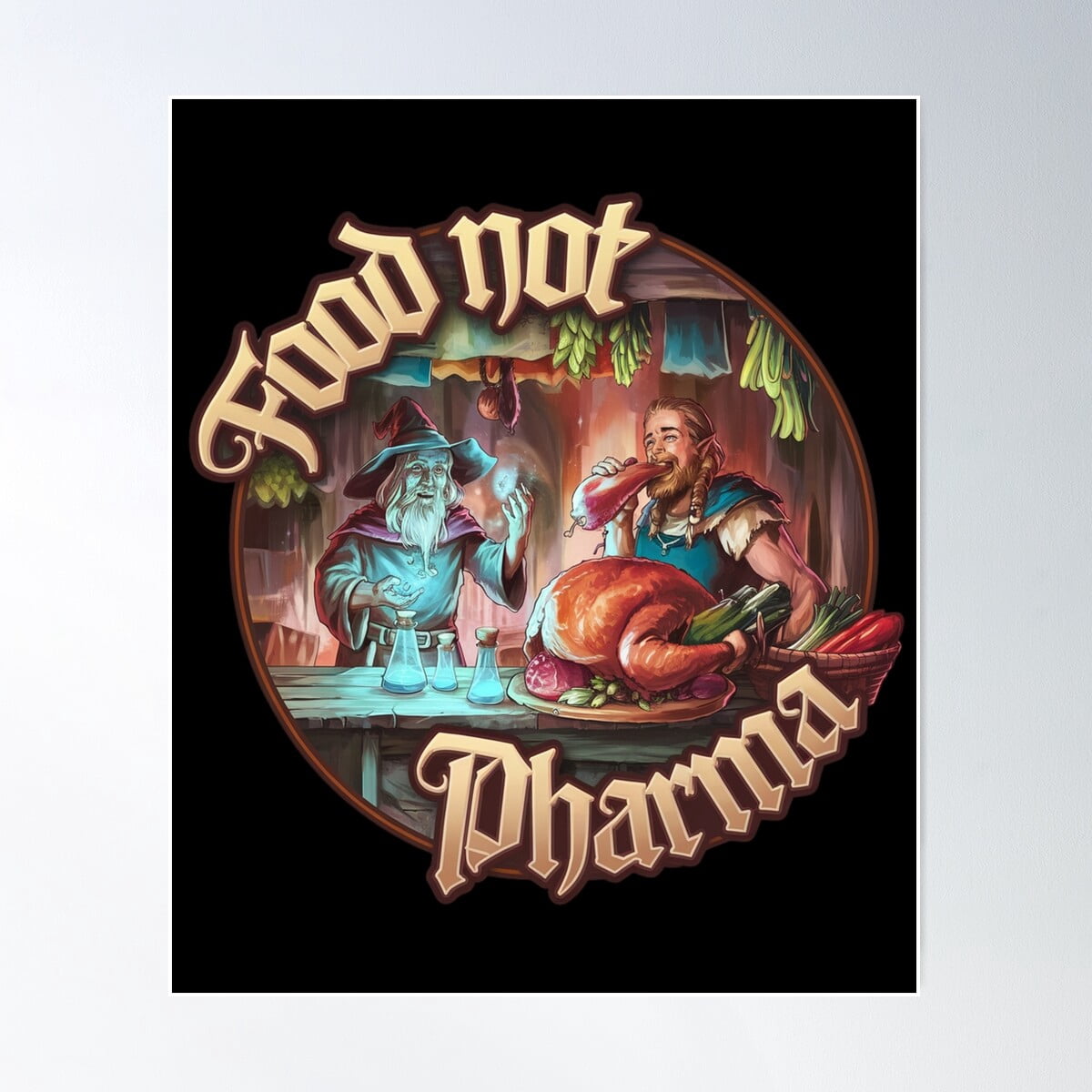 Food Not Pharma - Potions Vs. Real Food Poster Wall Art, Modern Wall ...