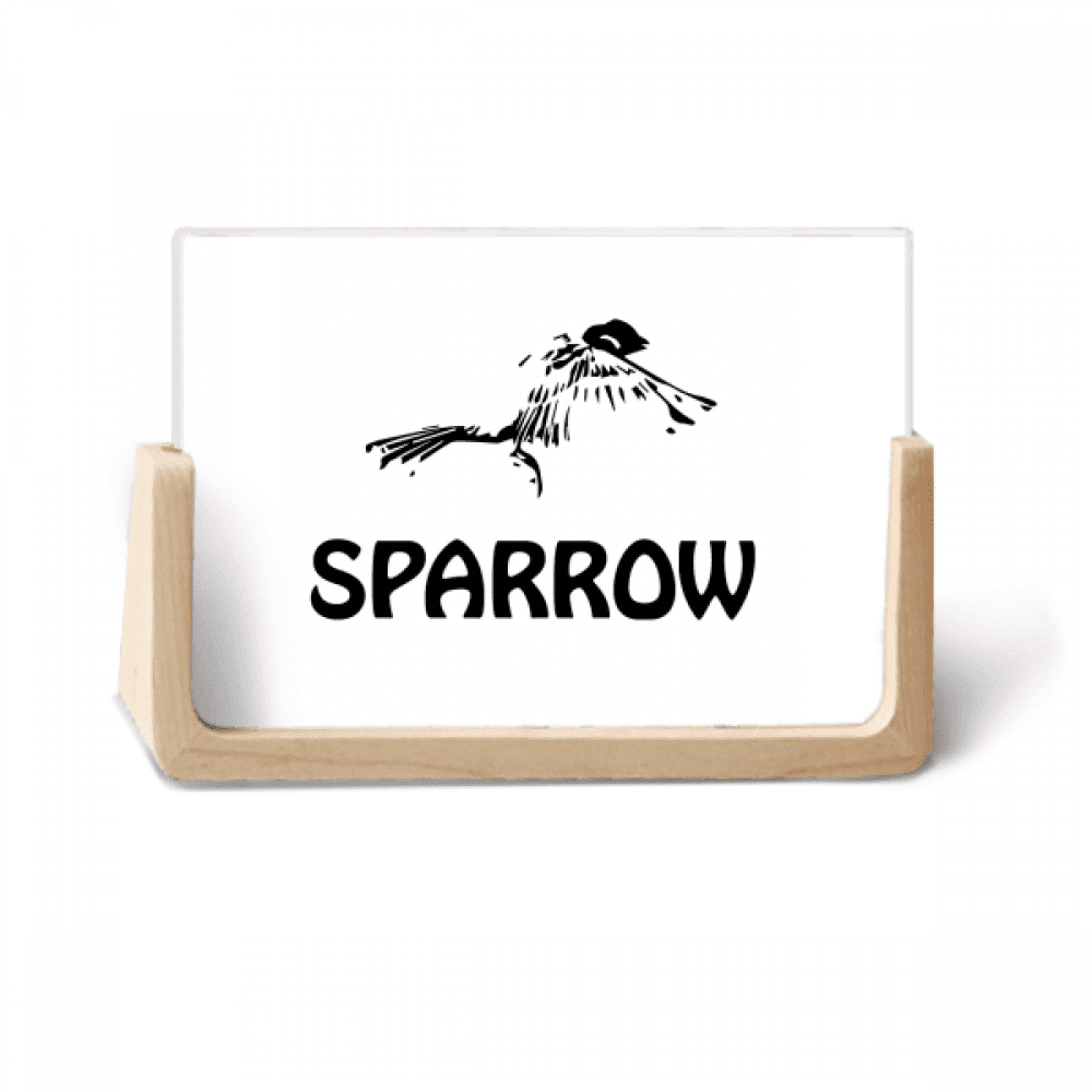 Food Outline Sparrows Birds Photo Wooden Photo Frame Tabletop Display ...