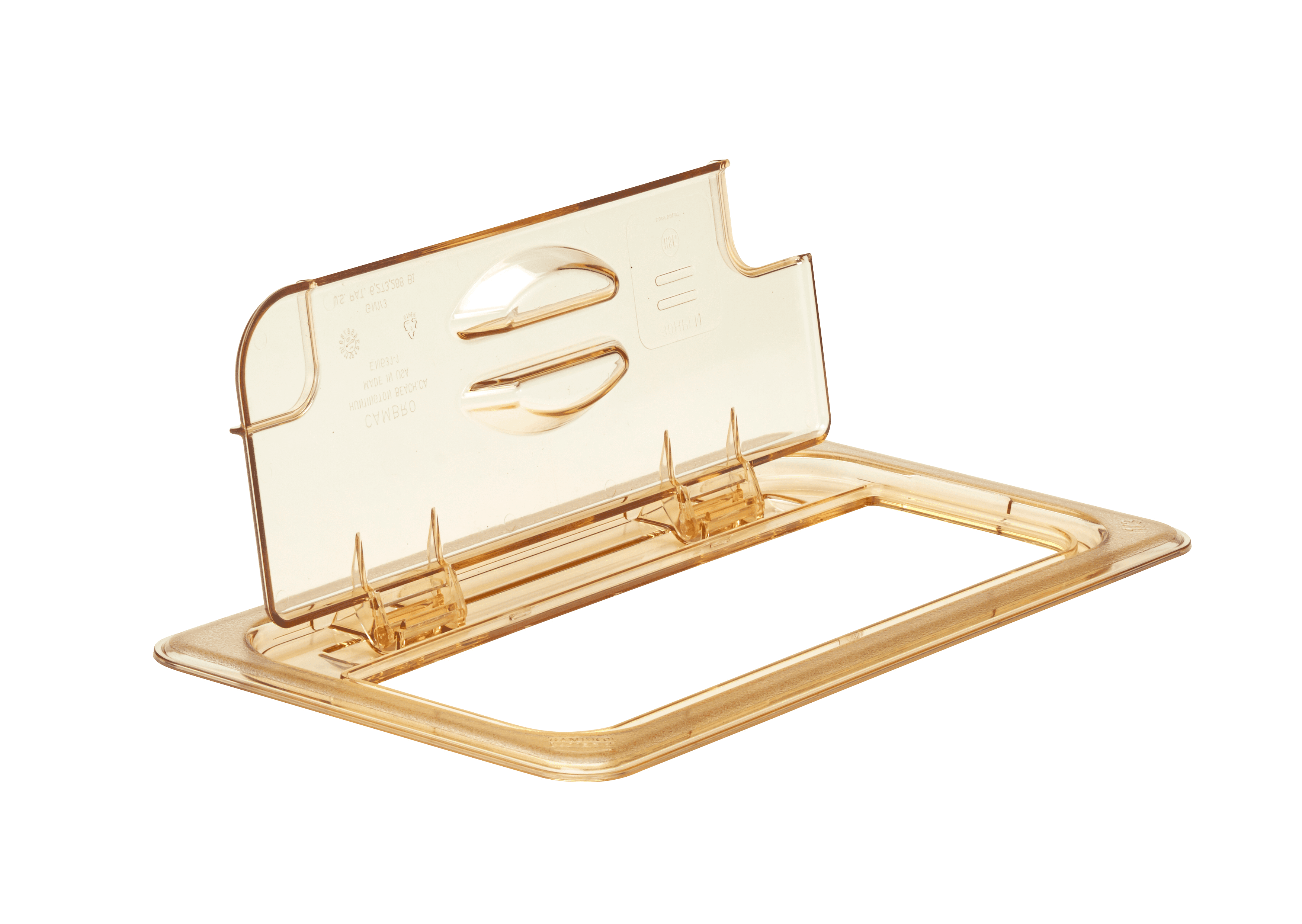 Food Pan Fliplid Notched 1/3 H-Pan Amber - Walmart Business Supplies