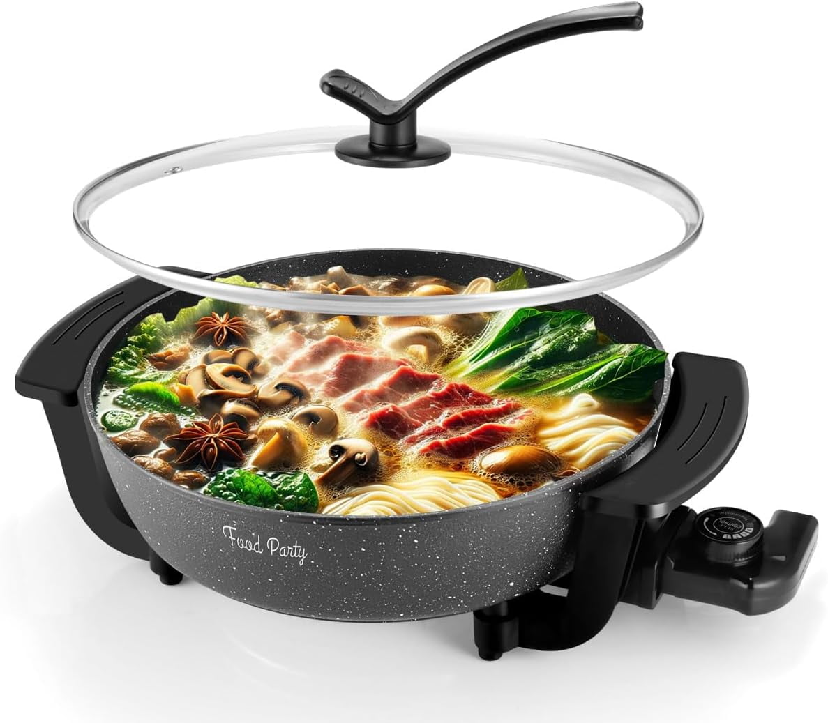 Food Party Electric Hot Pot Skillet Hotpot Pot Electric Cooker Shabu ...