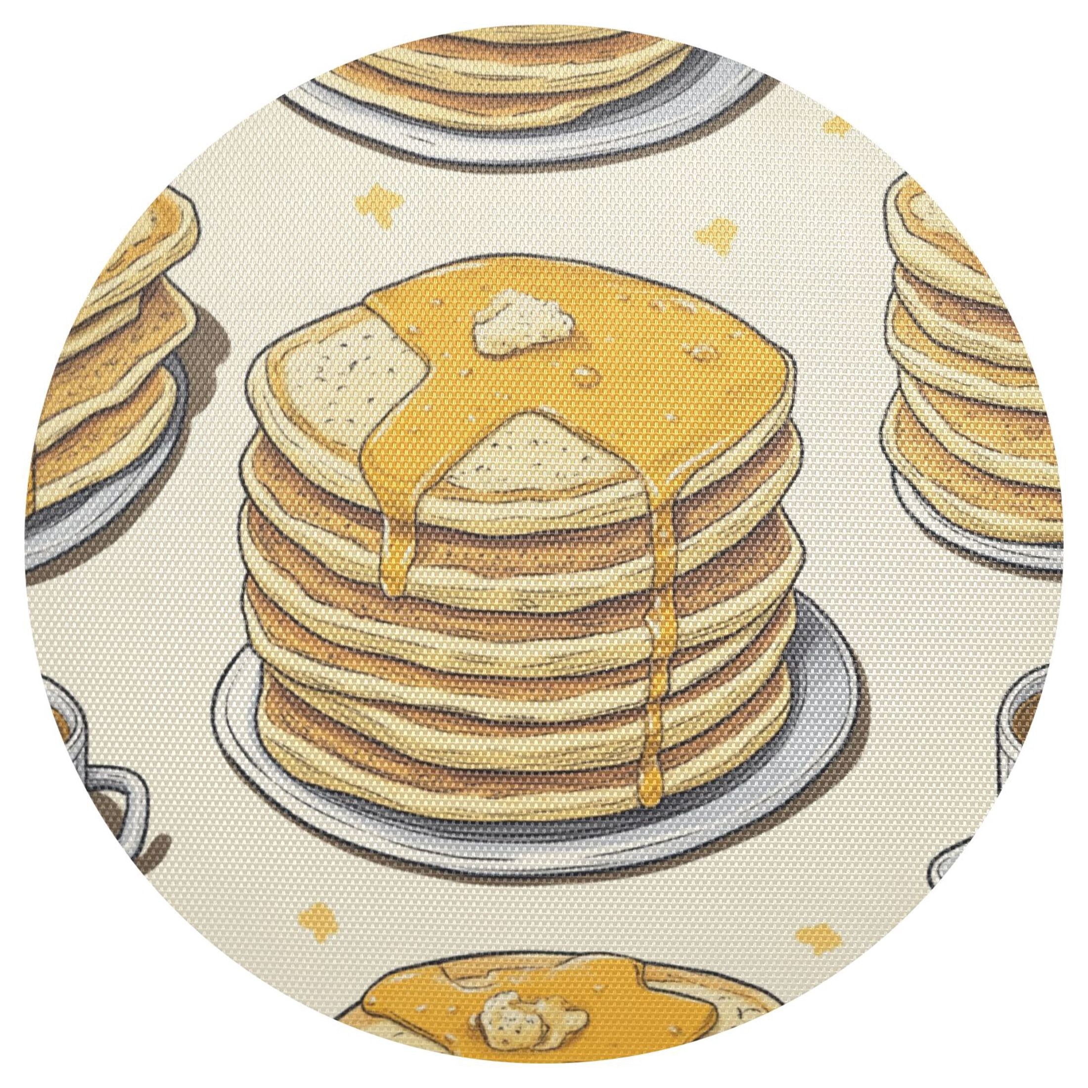 Food Pattern Design 15.4in Diameter PVC Plate Mat, Heat-Resistant and ...