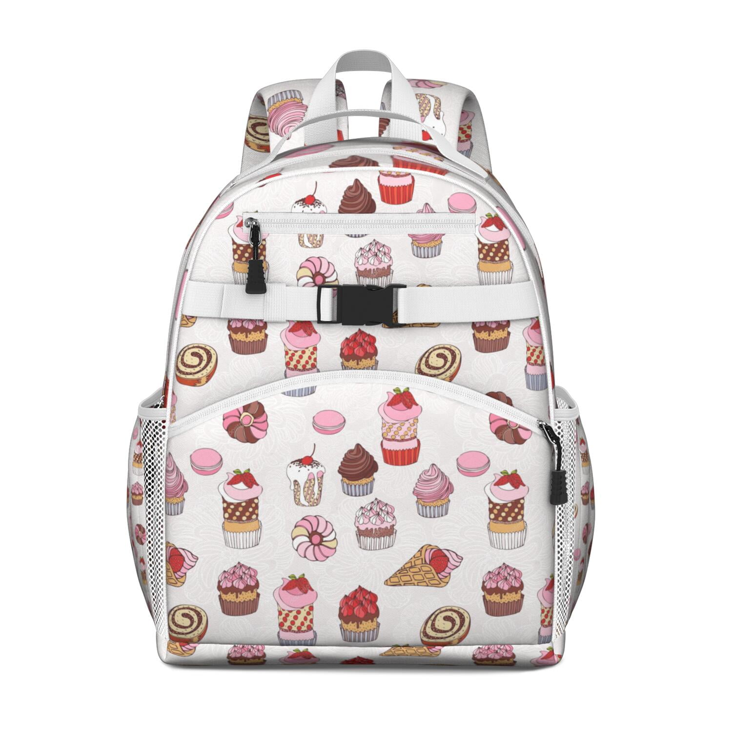 Food Pattern School Backpack - Lightweight Waterproof Daypack for Teens ...