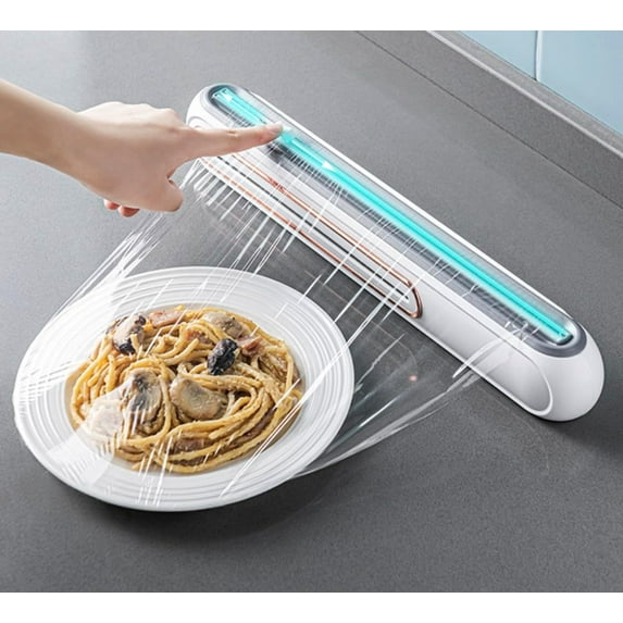 Food Plastic Wrap Dispenser with Slide Cutter – 38.5cm ABS Film Cutter ...