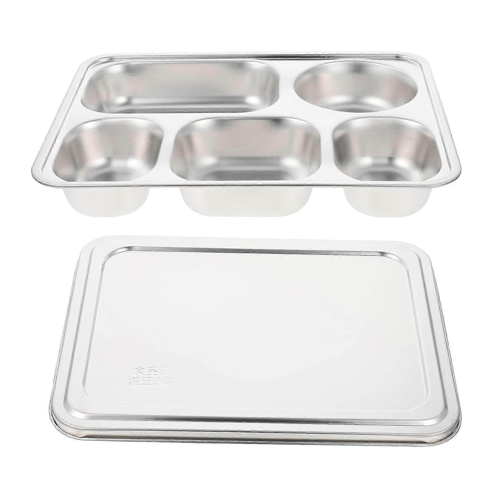 Food Plate with Dividers for School and Home Use - Walmart.com
