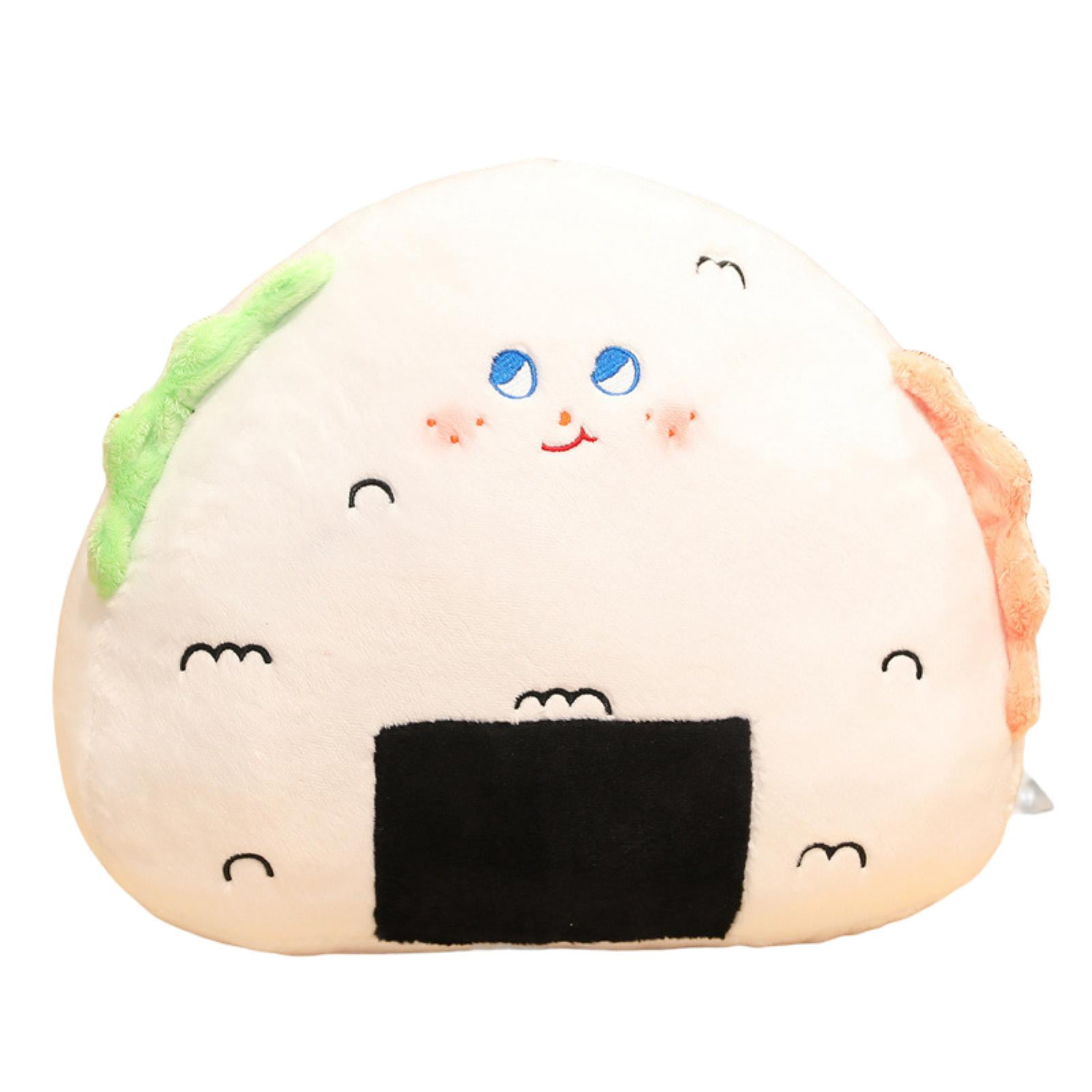 Food Plush Pillow - Cute Toast, Rice Ball, Cheese, Chicken Legs, Milk ...