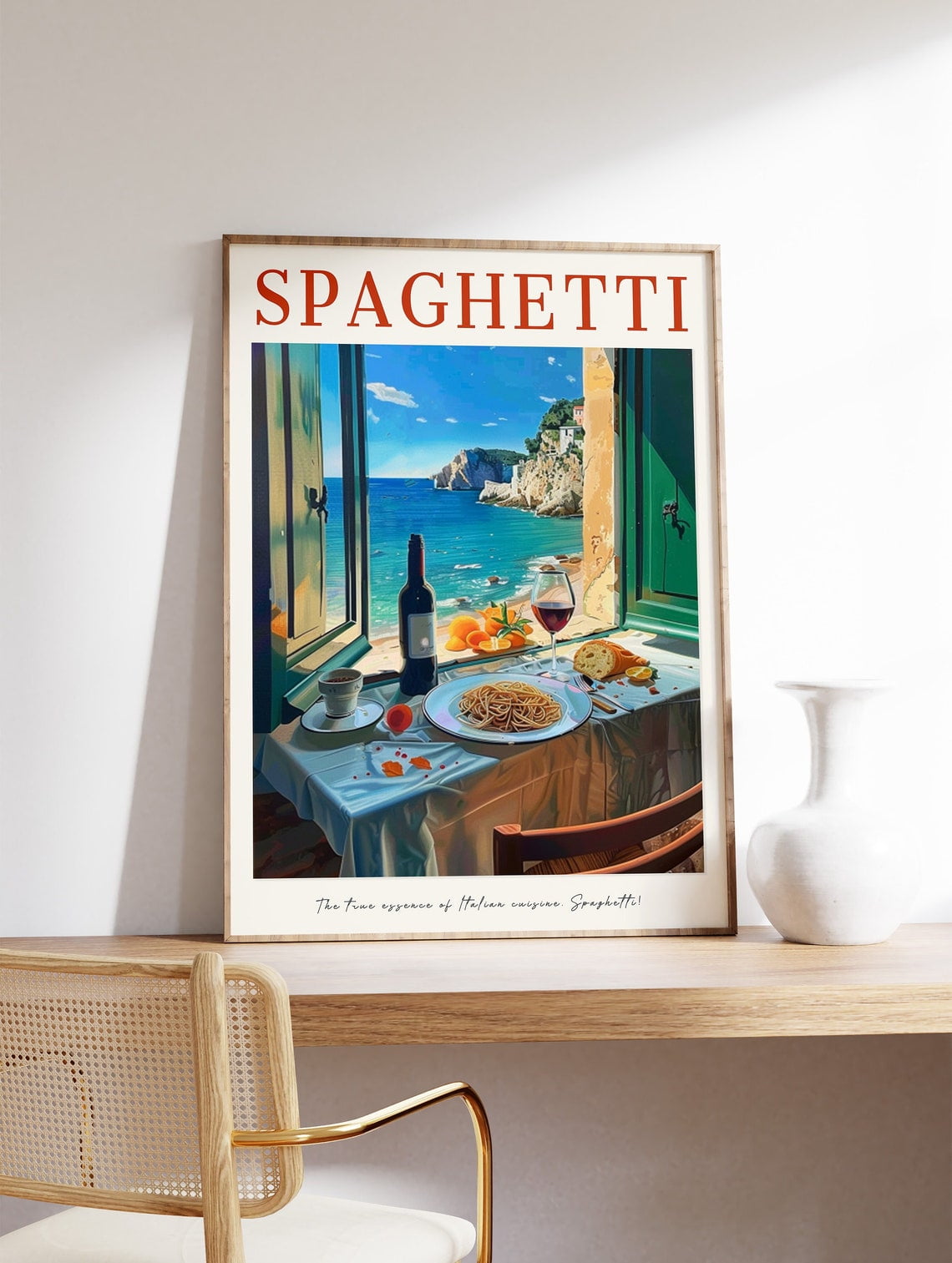 Food Print, Spaghetti Poster, Italian Food Art, Pasta Art, Vintage Food ...