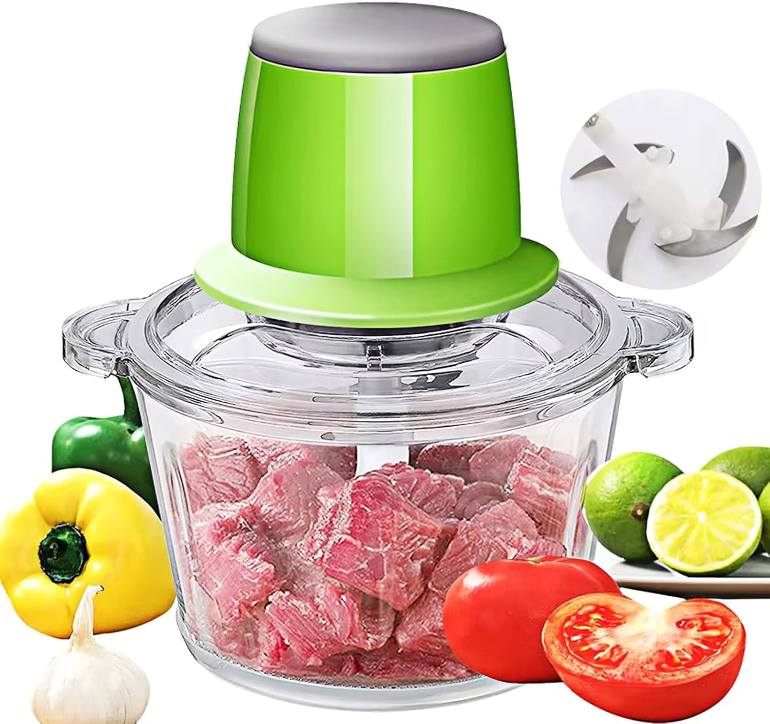 Food Processor 250W Electric Meat Grinder Food Chopper Food Processors ...