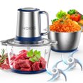 Food Processor, Electric Food Chopper, 8 Cup 2-Speed Meat Grinder with ...