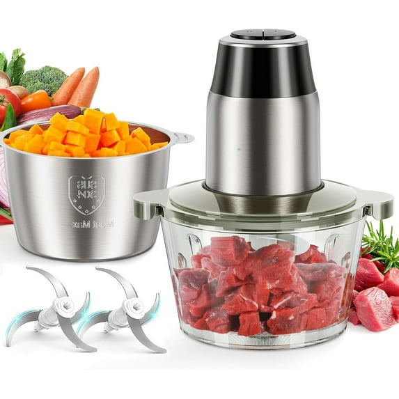 Food Processors, Electric Chopper with Meat Grinder & Veggie Chopper ...