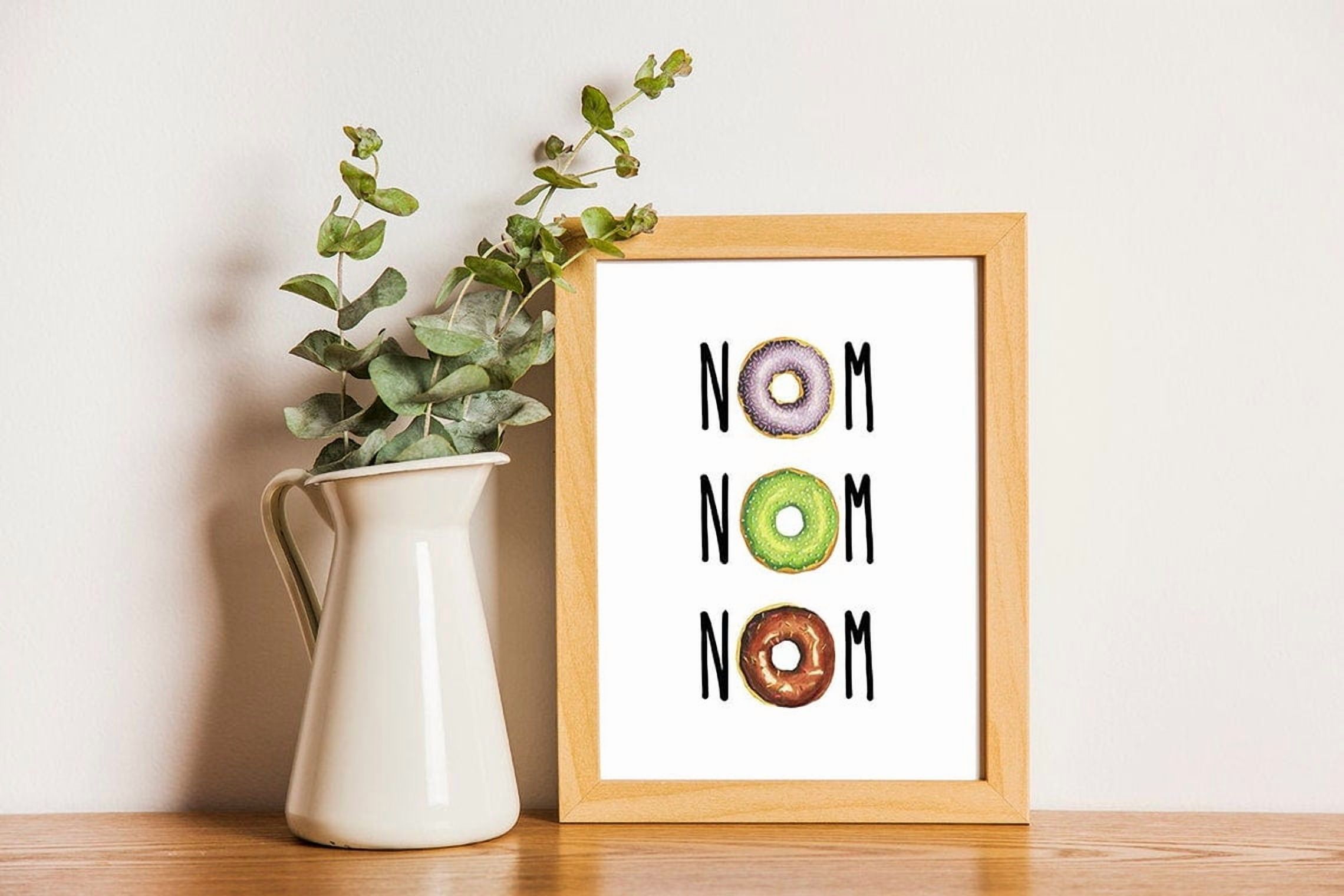 Food Quote Printable, Nom Nom Nom Donut, Food Art Printable, Wall Art ...