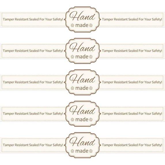 Food Retail Package Seal Stickers, Handmade Secure Tamper Evident Lids ...