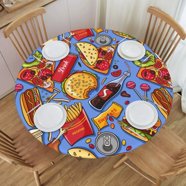 Wood Grain Vinyl Elasticized Banquet Table Cover, Soft Fleece Back ...