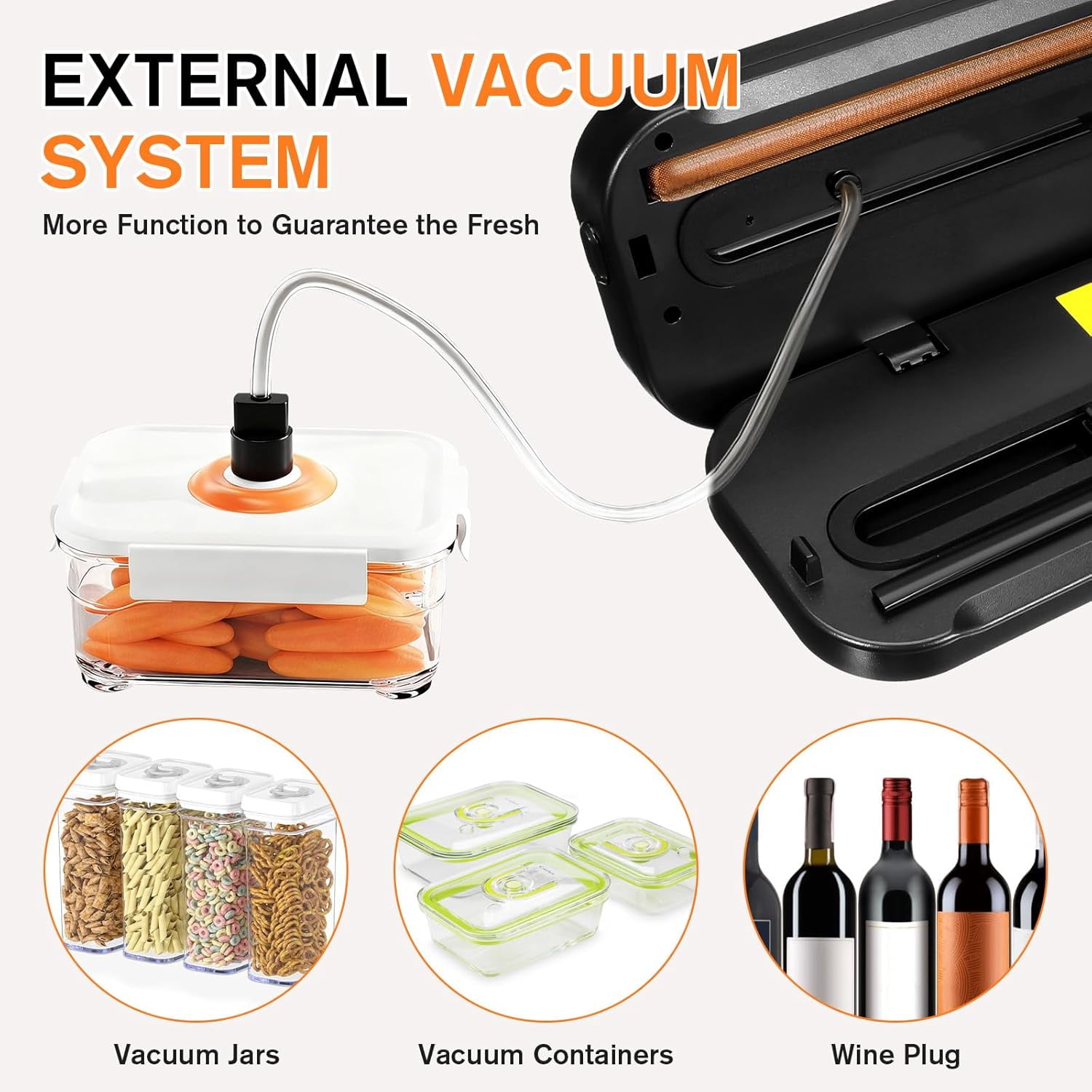 Food Saver Vacuum Sealer Machine, Vacuum Sealer with 50 Vacuum Bags ...