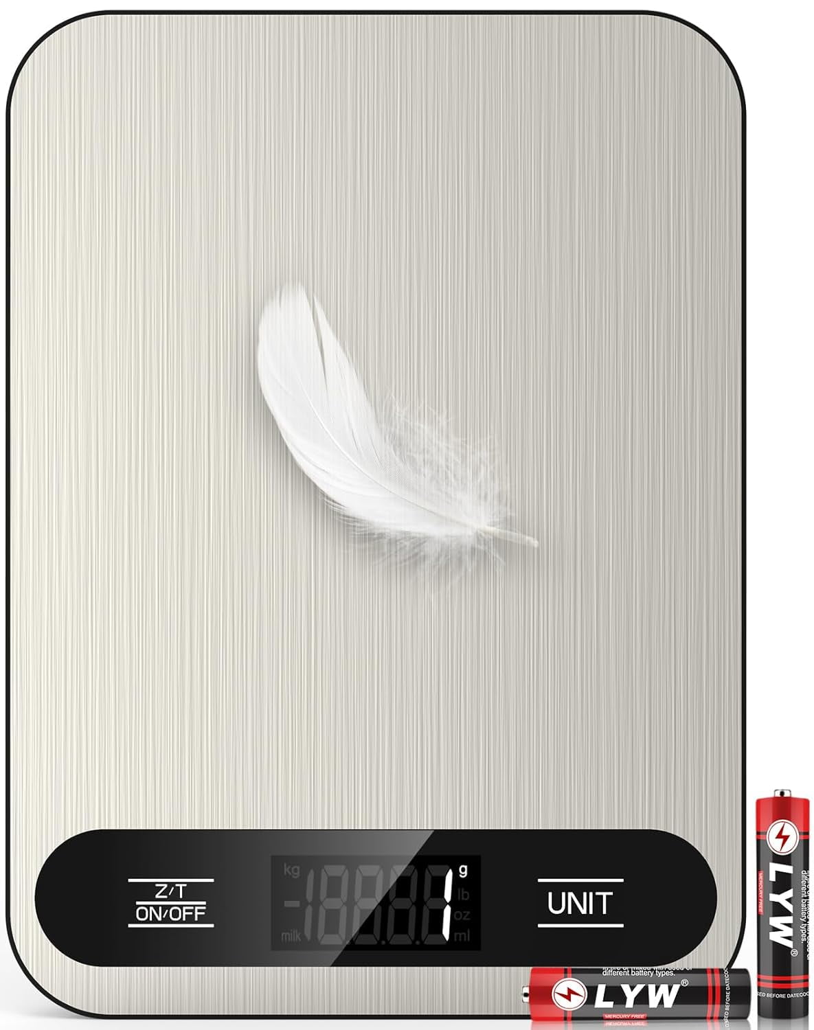 Food Scale, 22lb Digital Kitchen Scale with 6 Units Tare Function & LCD ...