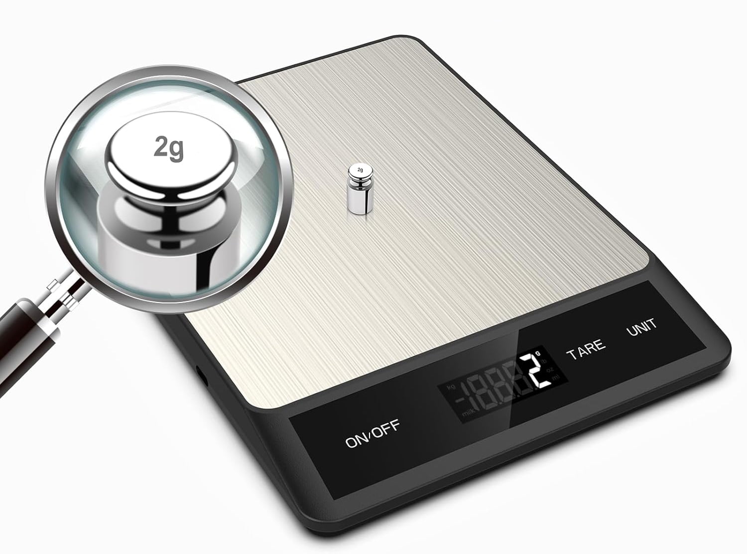 Food Scale, Digital Kitchen Scale with Tare Function & LCD Display ...