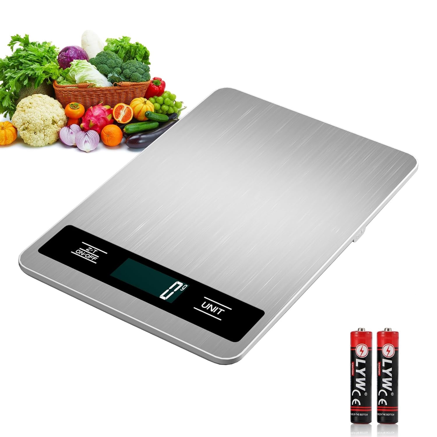 Food Scale Grams and Ounces - Digital Kitchen 33lb/15kg, 1g/0.1oz ...