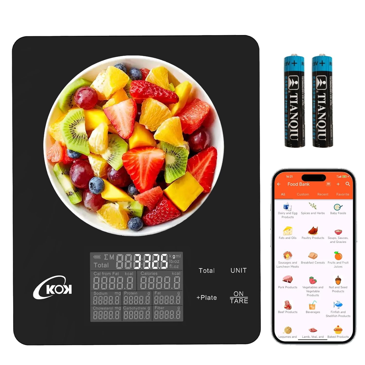 Food Scale with Nutritional Calculator, Smart Calorie Scale with App to ...
