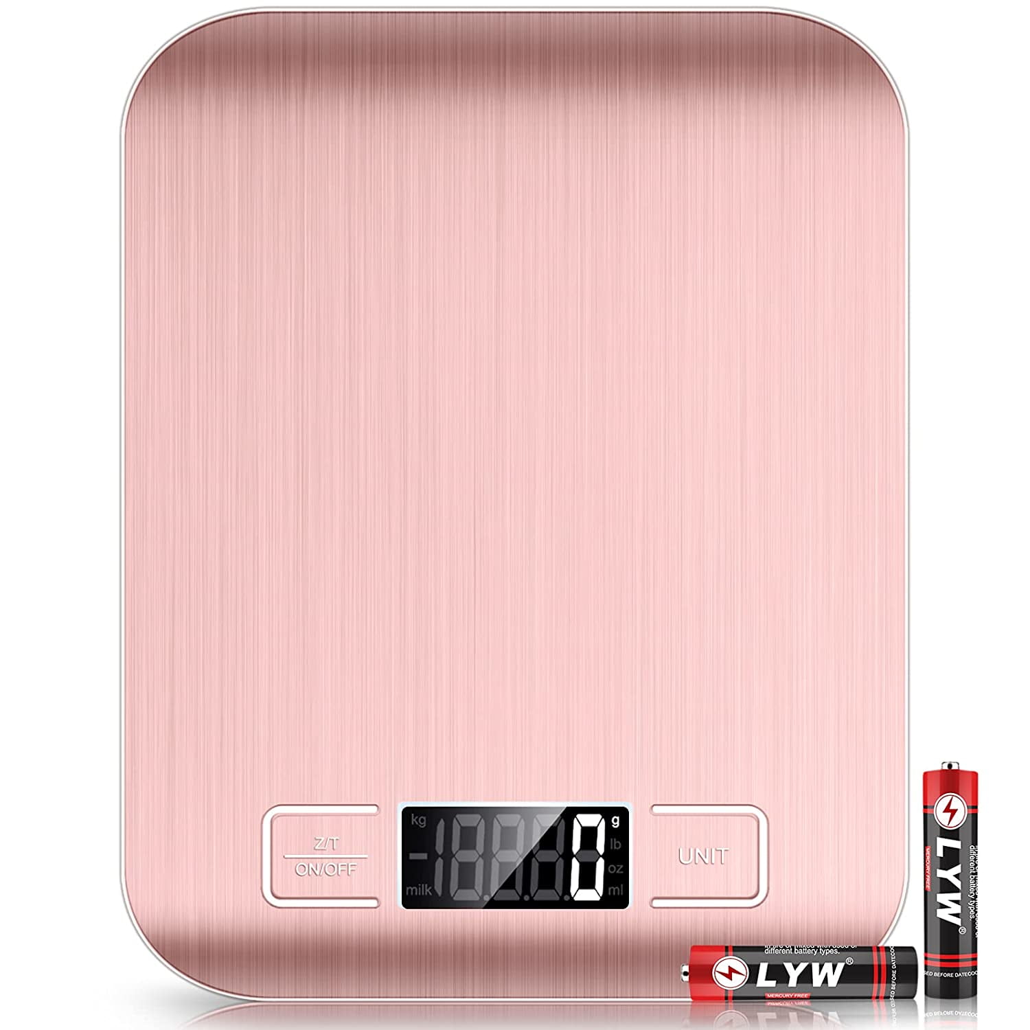 Food Scale Pink, 10kg/22lb Digital Kitchen Weight Grams and Oz for ...