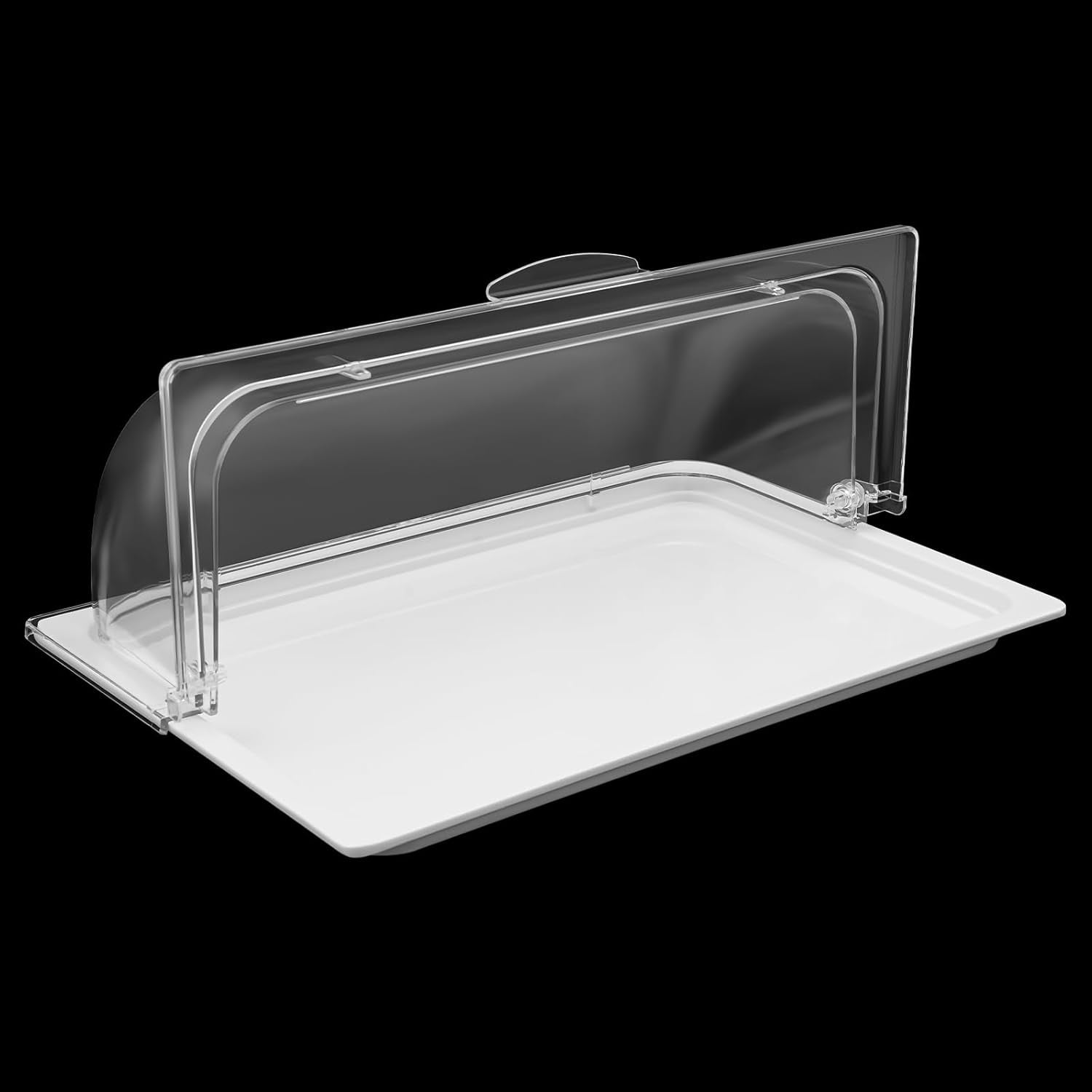 Food Serving Display Tray with Clear Roll Top Cover,Food Grade PC Tray ...