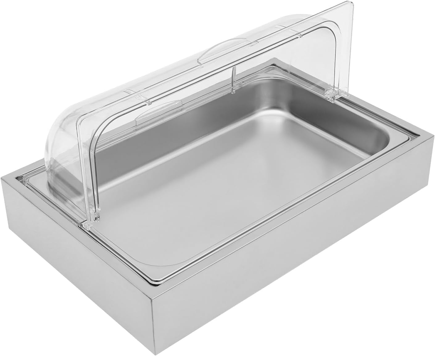 Food Serving Display Tray for Parties, 1.59 Gal Stainless Steel Cold ...