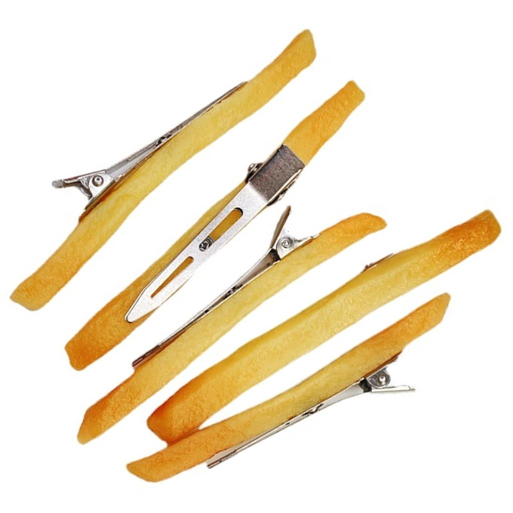 Food Shaped Hairpins French Fries Hair Clip Non-Slip Barrettes ...